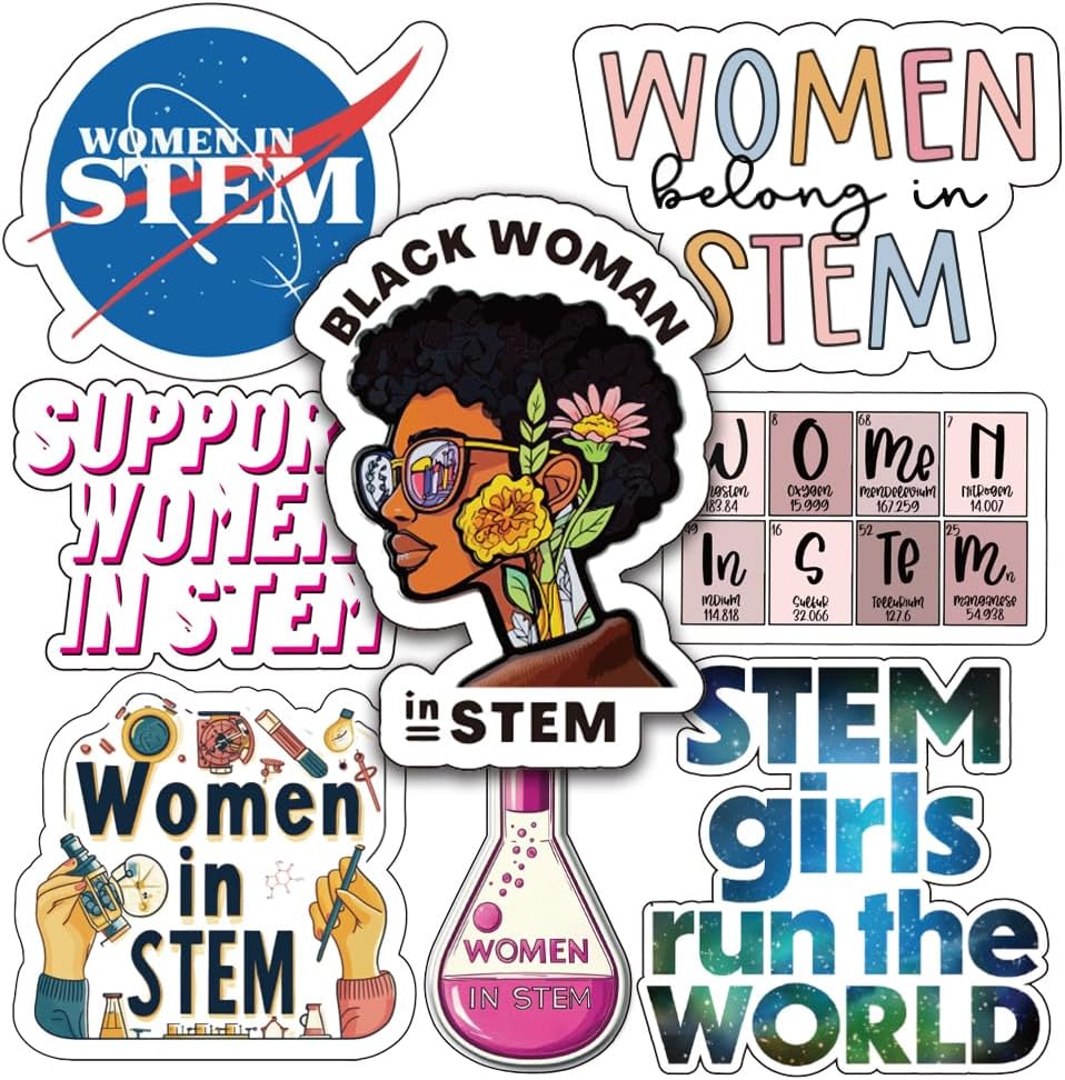 Amazon.com: Women in STEM Stickers- Women Decals for Water Bottle ...