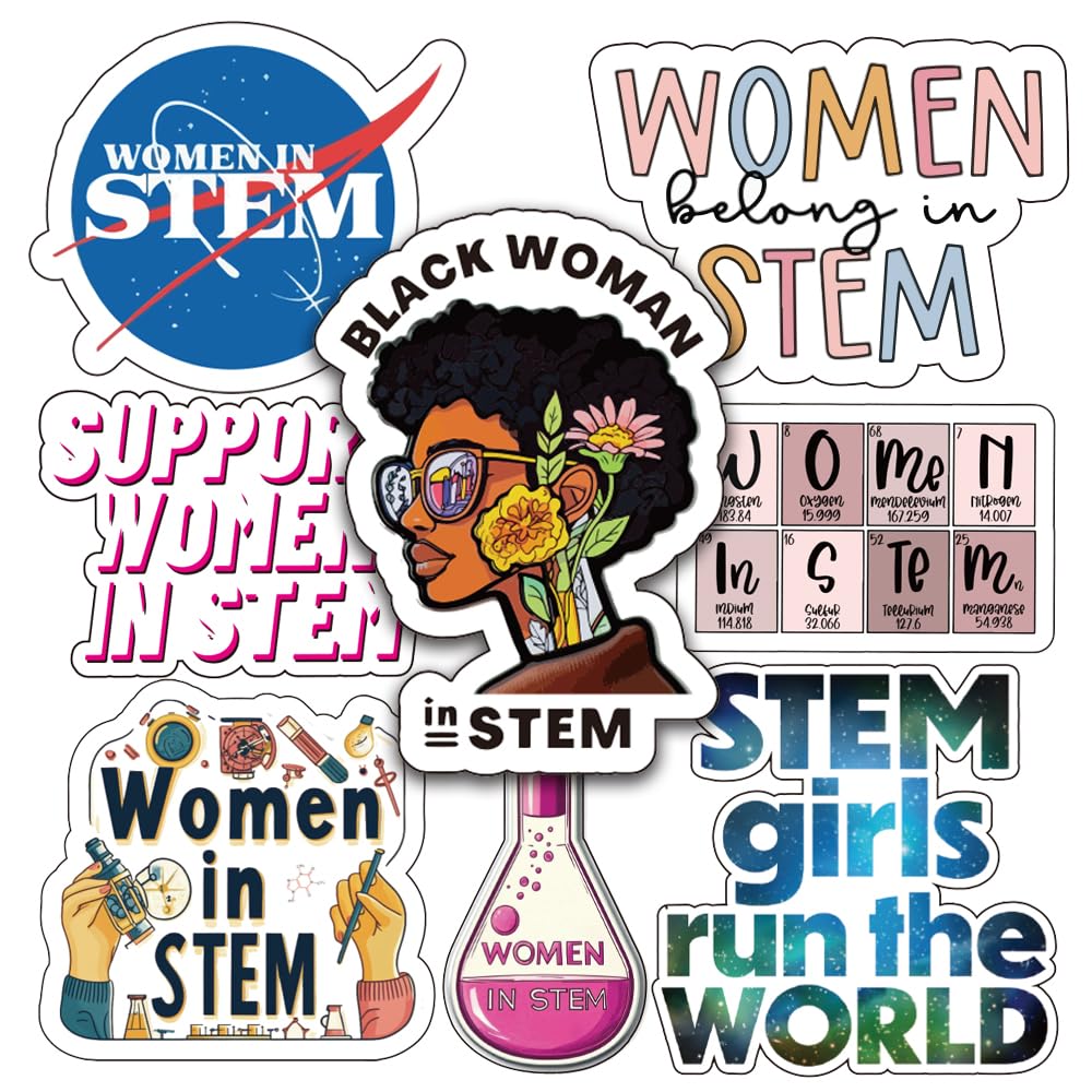 Amazon.com: Women in STEM Stickers- Women Decals for Water Bottle ...
