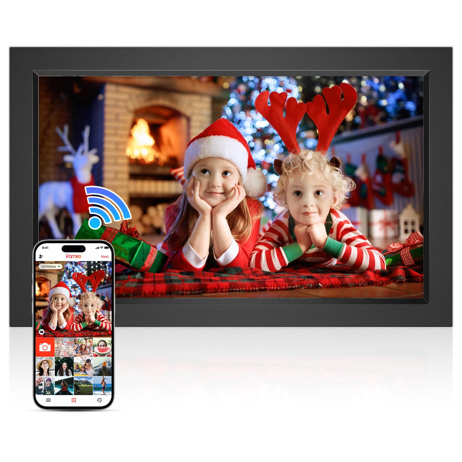 Frameo 15.6 Inch WiFi Digital Picture Frame,1920x1080 IPS LCD Touch ...