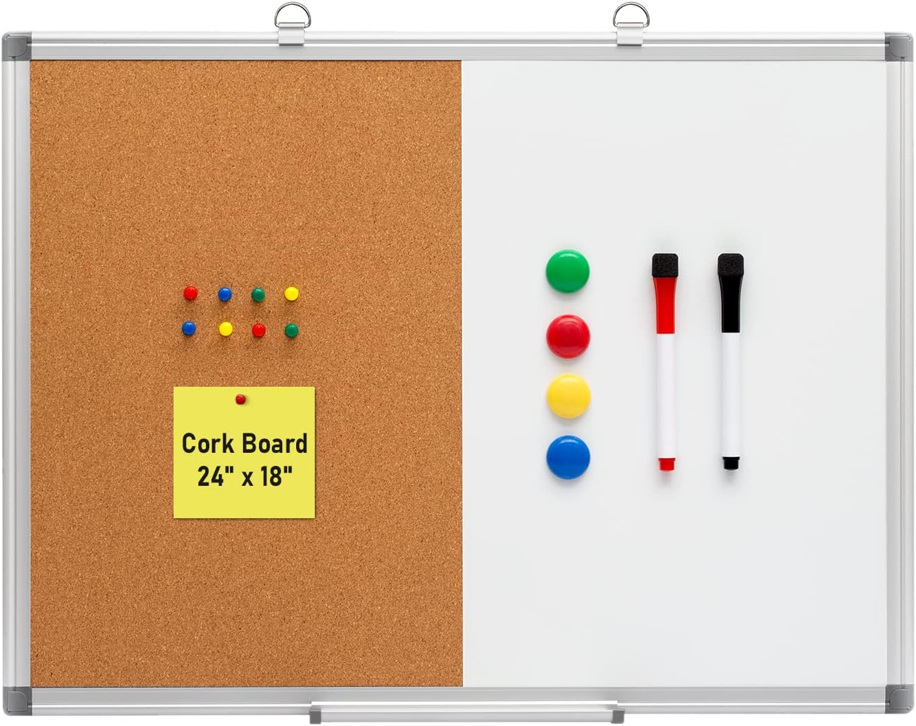 Amazon.com : Comix Cork Board Magnetic Dry Erase Board Combo, 24 x 18 ...