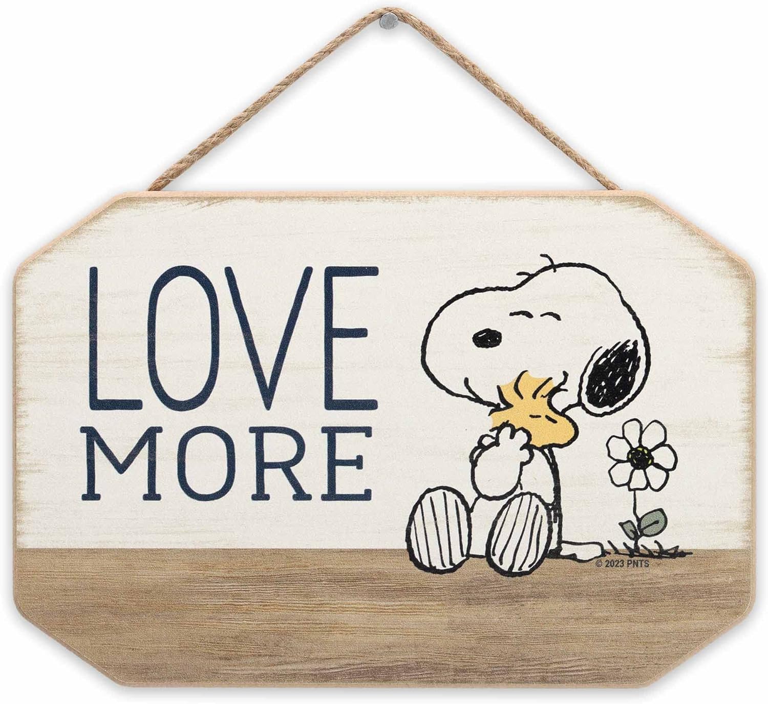 Amazon.com: Peanuts Snoopy Love More Hanging Wood Wall Decor - Cute ...
