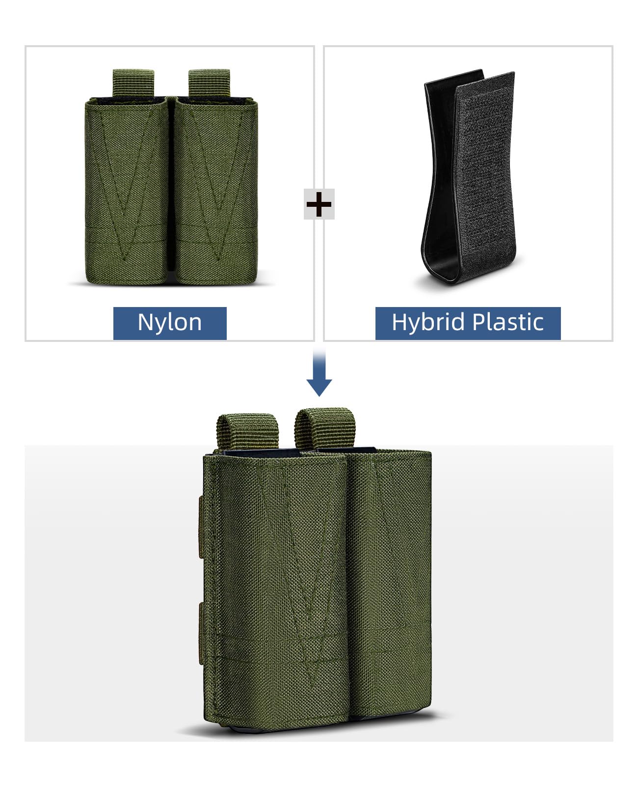 Snapklik.com : EZshoot Double Nylon Magazine Pouch MOLLE Pistol Mag Pouch