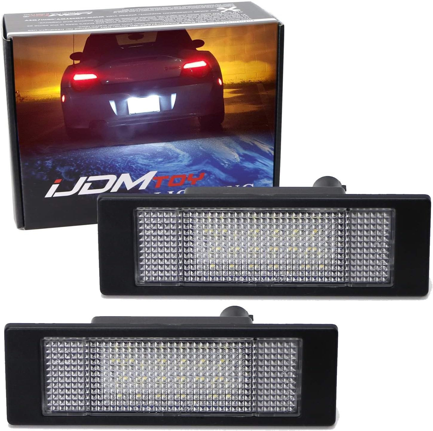 Amazon.com: iJDMTOY OEM-Fit 3W Full LED License Plate Light Kit ...