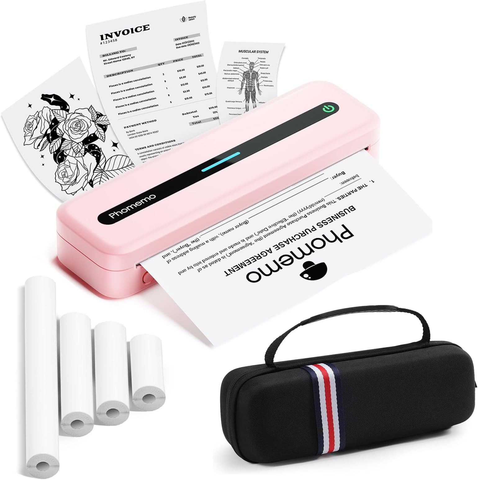 Amazon.com: Phomemo Portable Wireless Travel Printer M835, Inkless ...