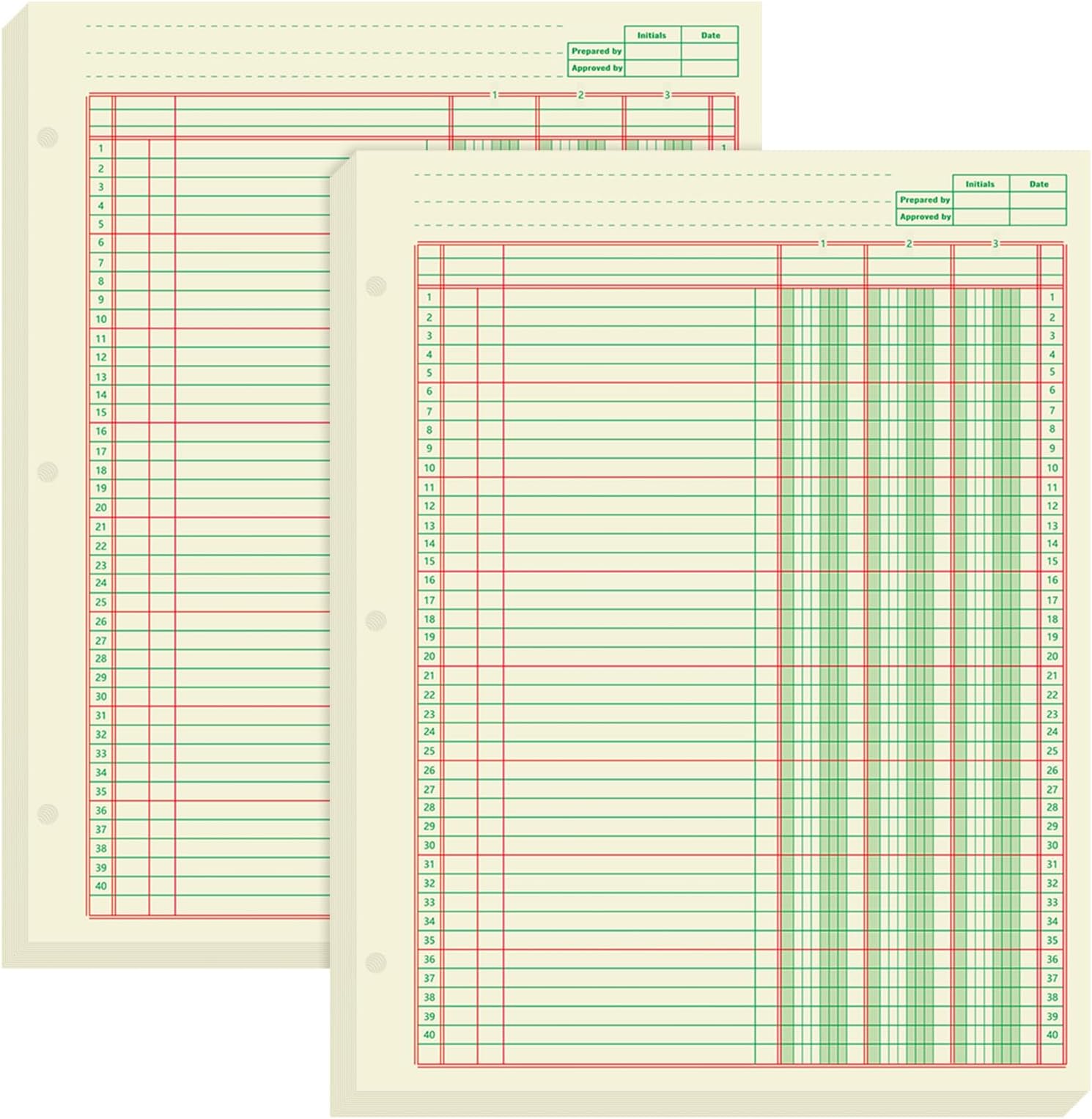 Amazon.com : Fulmoon 2 Pack 100 Sheets Analysis Pad Columnar Books ...