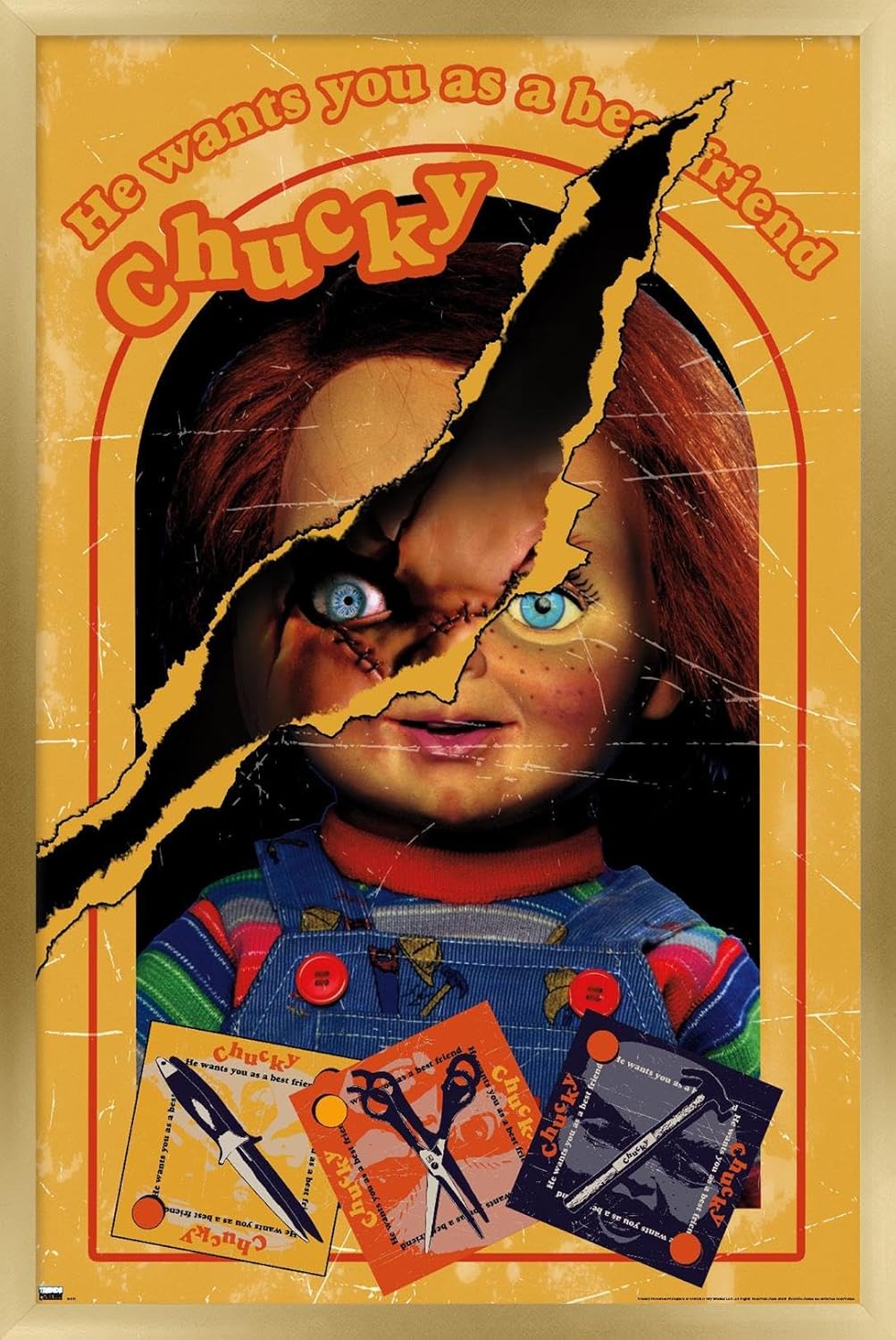 Amazon.com: Trends International Chucky: Let's Be Friends - Box Wall ...