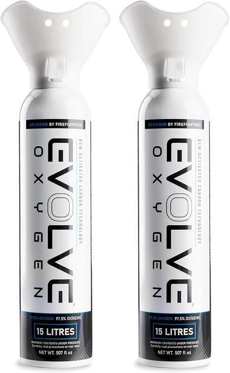 EVOLVE 15-Litre Pure Oxygen Canister with Breathing Cup | Portable ...