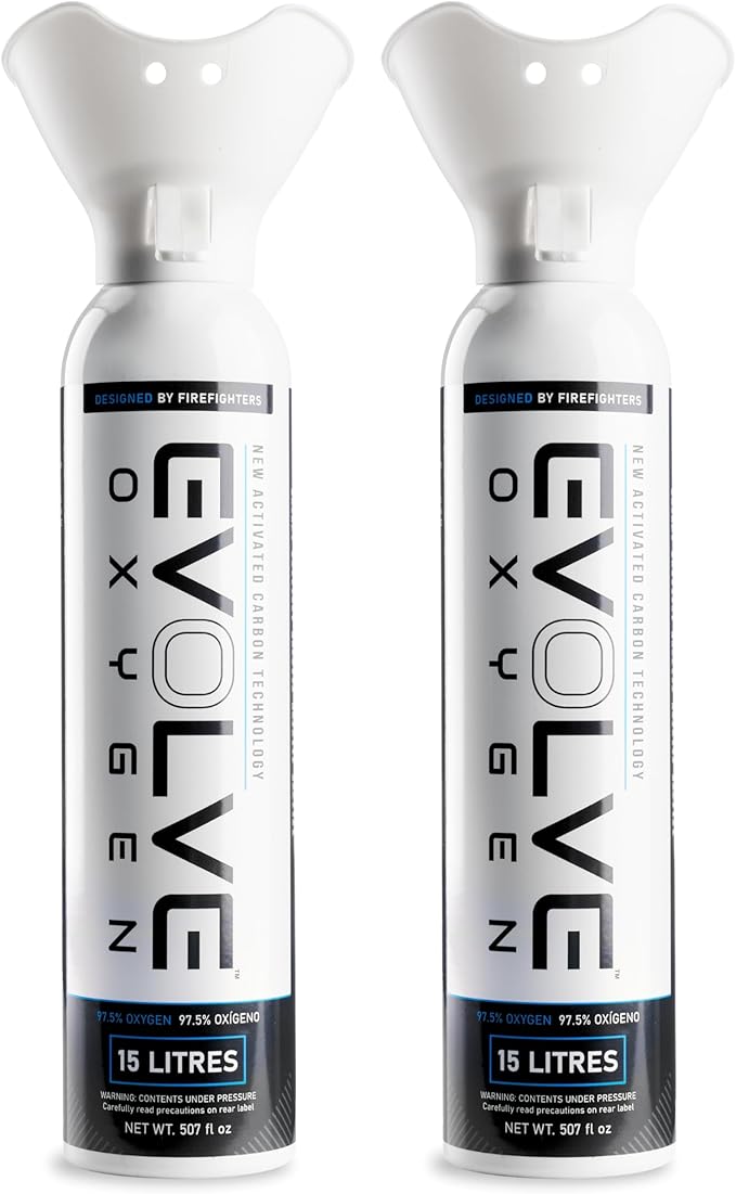 EVOLVE 15-Litre Pure Oxygen Canister with Breathing Cup | Portable ...