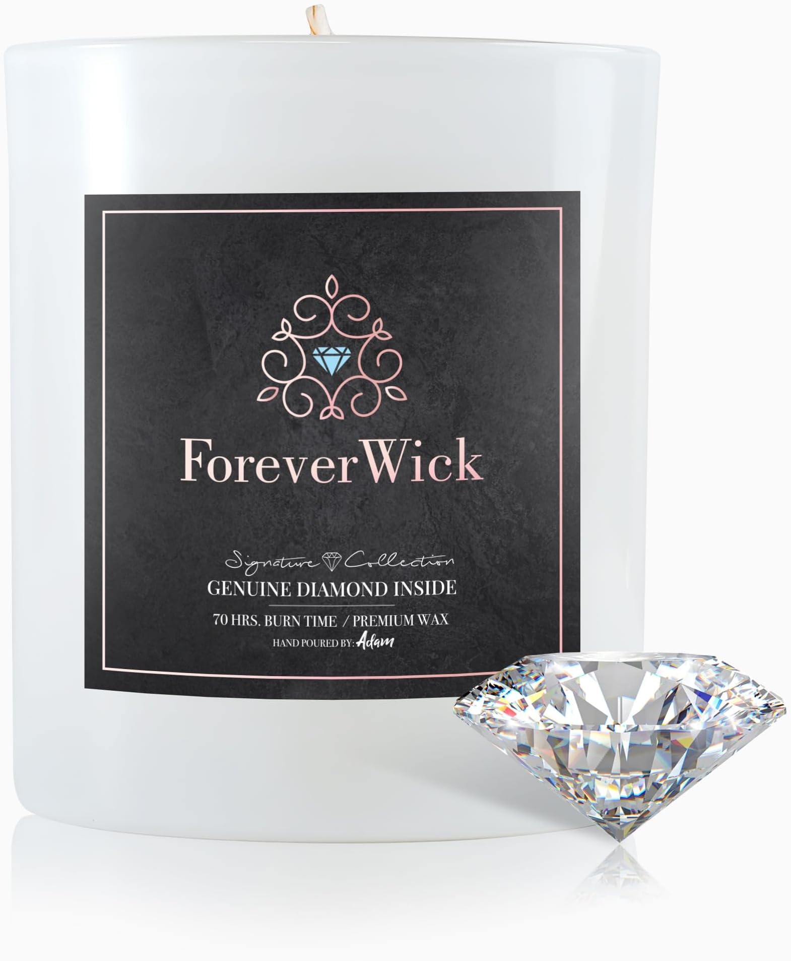 Amazon.com: ForeverWick Surprise Candle with Diamond Inside ...