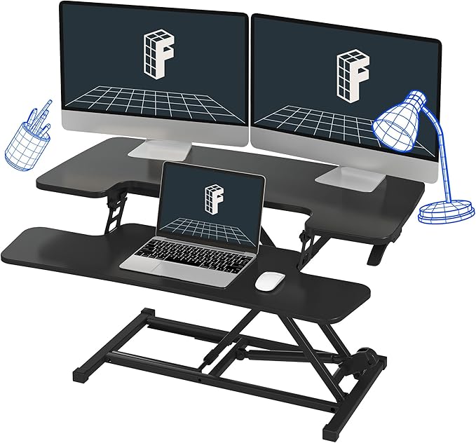 Amazon.com: FLEXISPOT 35in Standing Desk Converter Height Adjustable ...