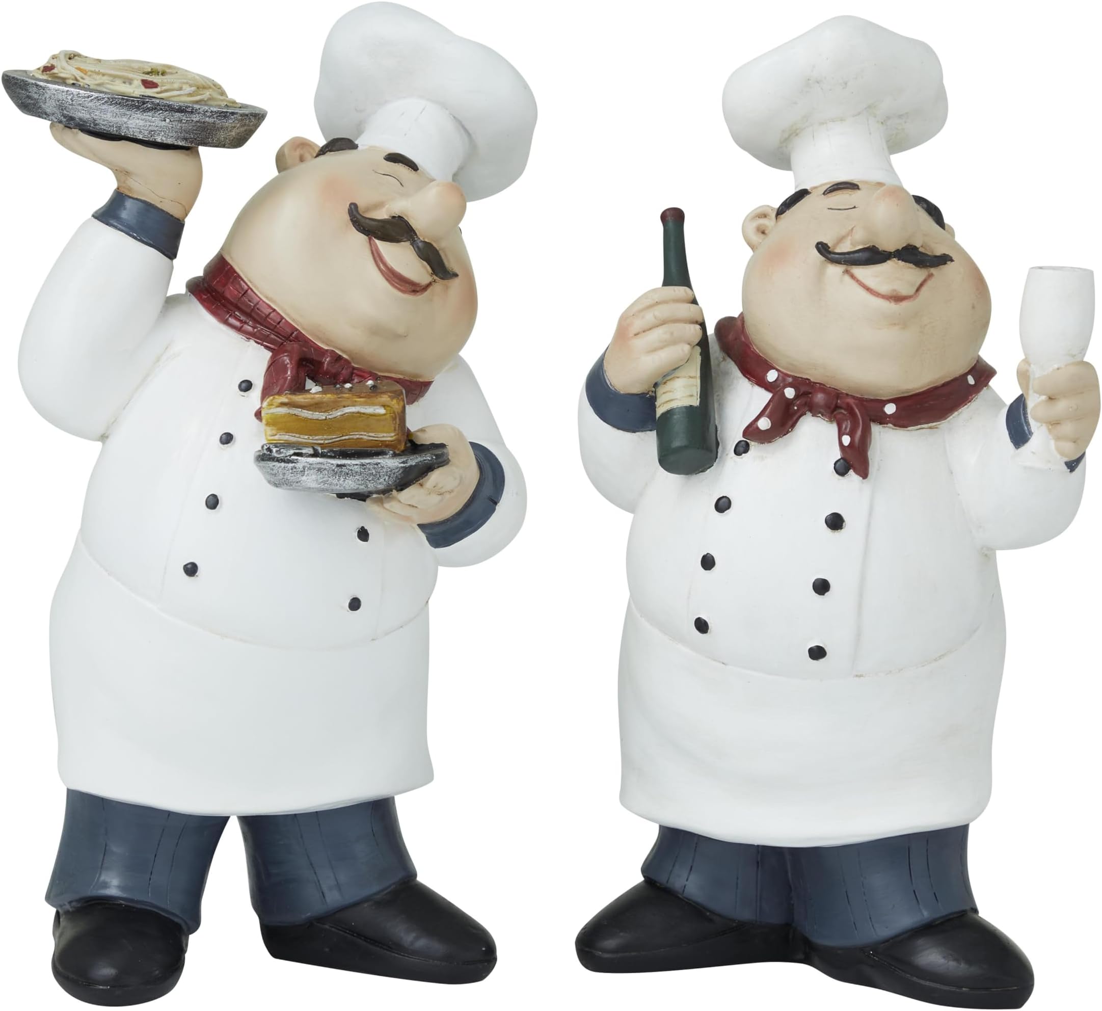 Amazon.com: SMANTA Holding Plate of Pasta Decorative French Chef ...