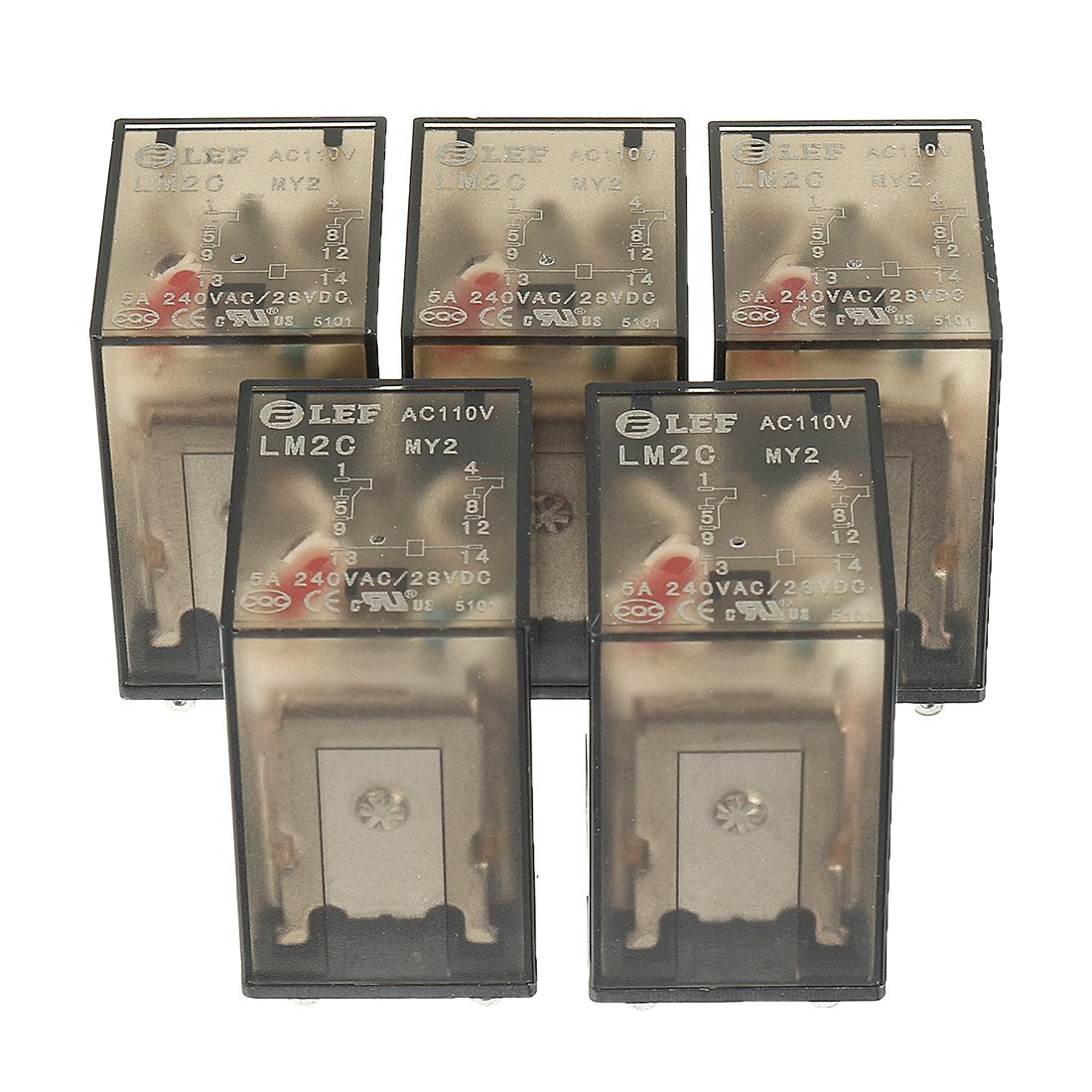 Amazon.com: Aexit 5Pcs DC Control electrical 28V Coil DPDT 2NO+2NC 8P ...