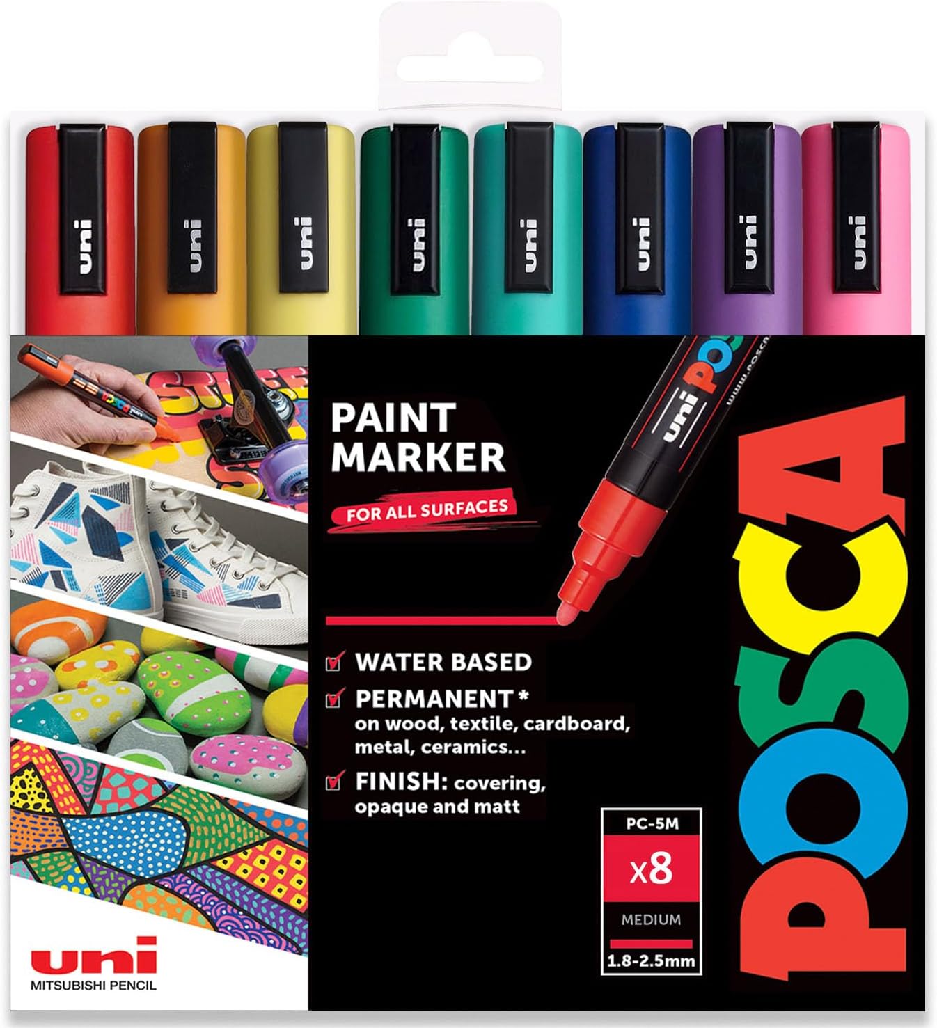 Posca Colouring - PC-5M - Pack of 10 Colours : Amazon.co.uk: Home & Kitchen