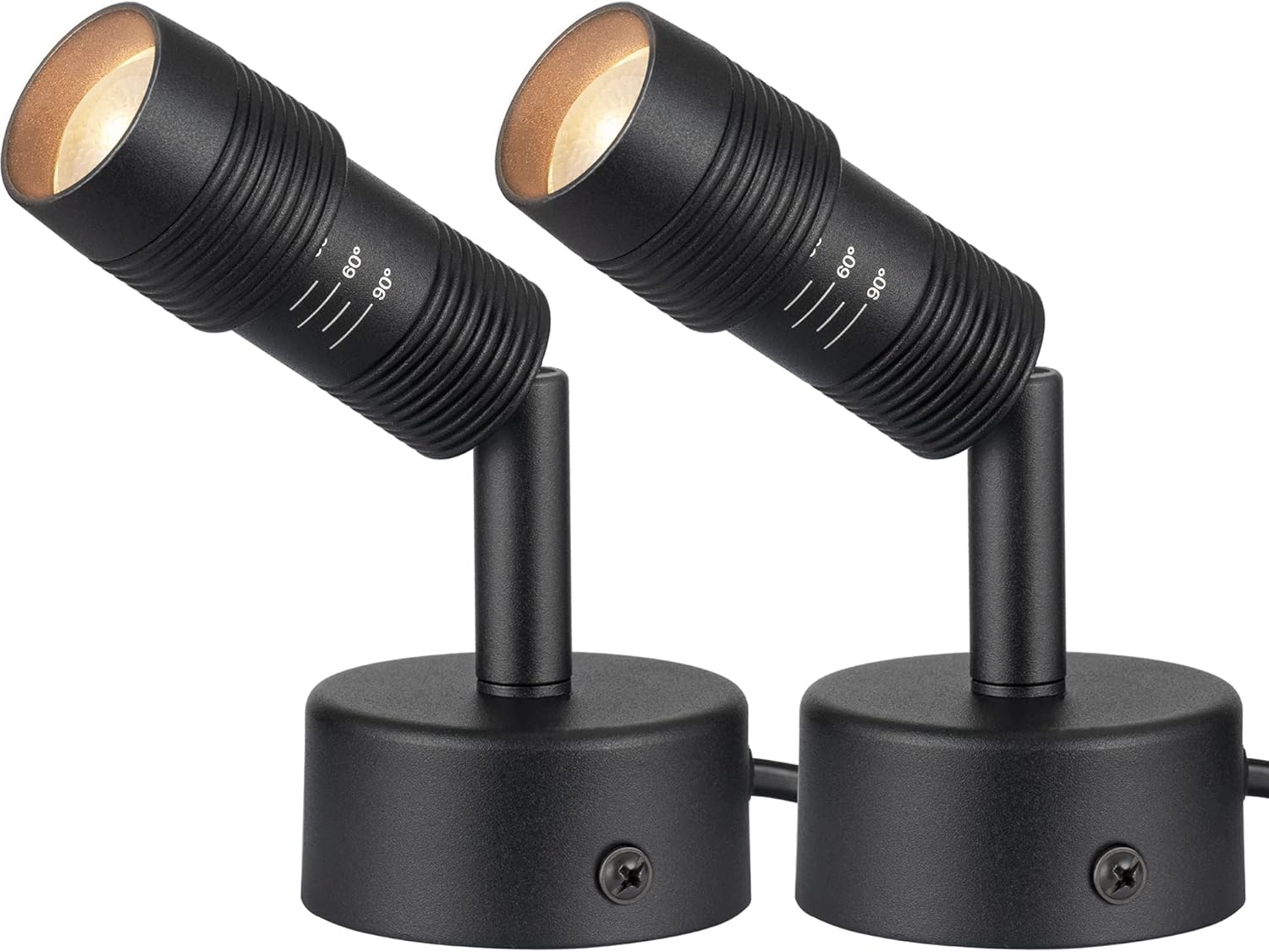 URTOM 2 Pack Spot Lights Indoor 120V Adjustable Beam Angle Up Lights ...