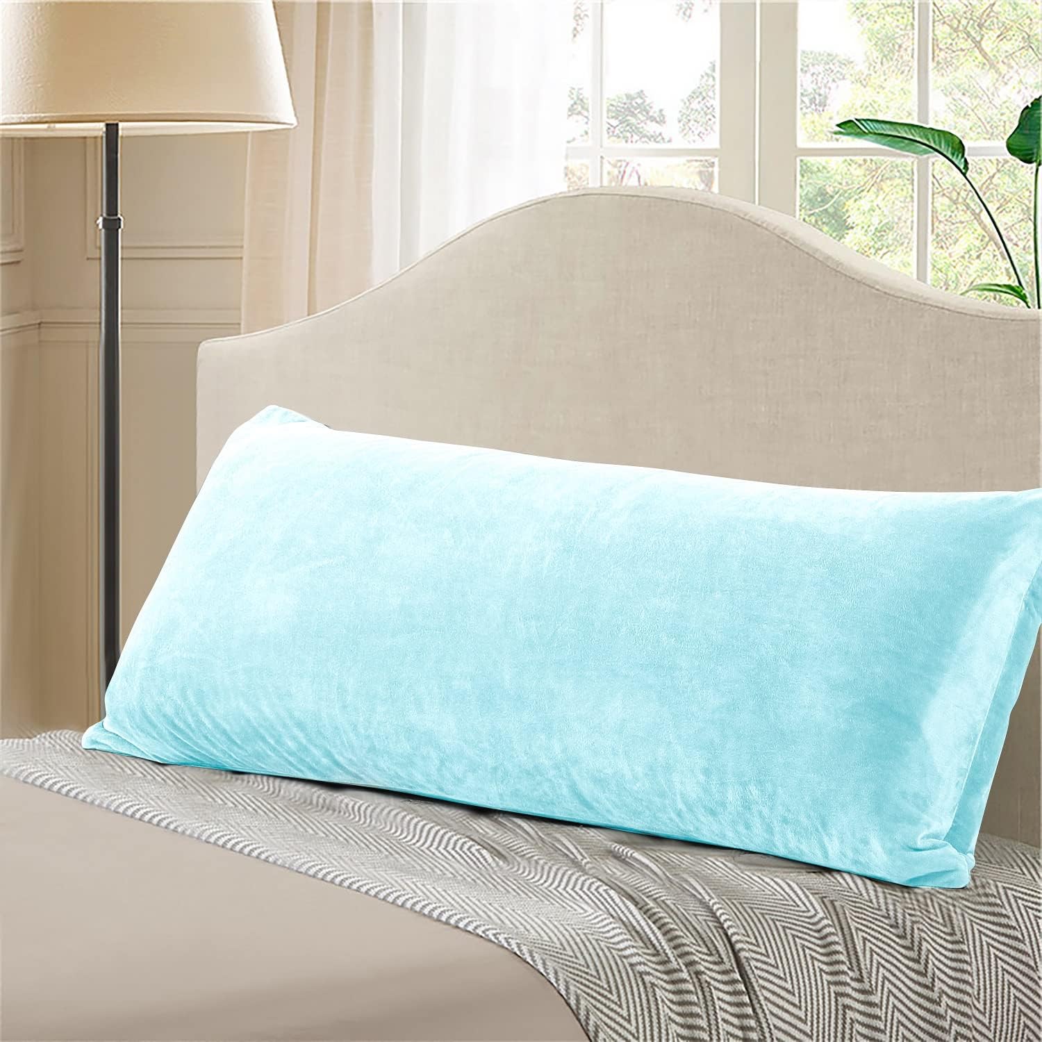 Amazon.com: Extra Soft Body Pillow Cover, Sherpa/Microplush Material ...