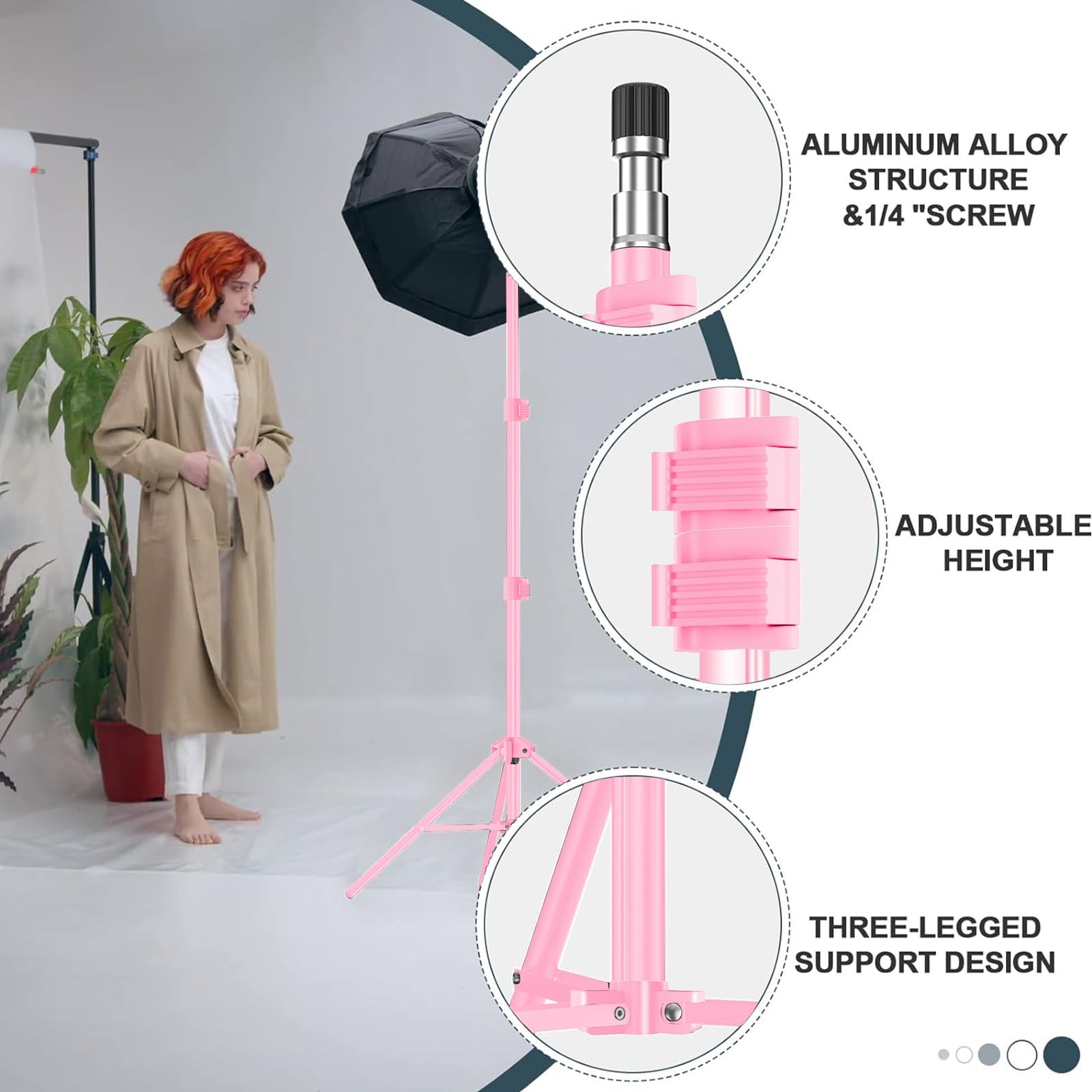 Snapklik.com : EMART 7 Ft Light Stand For Photography, Portable Photo ...