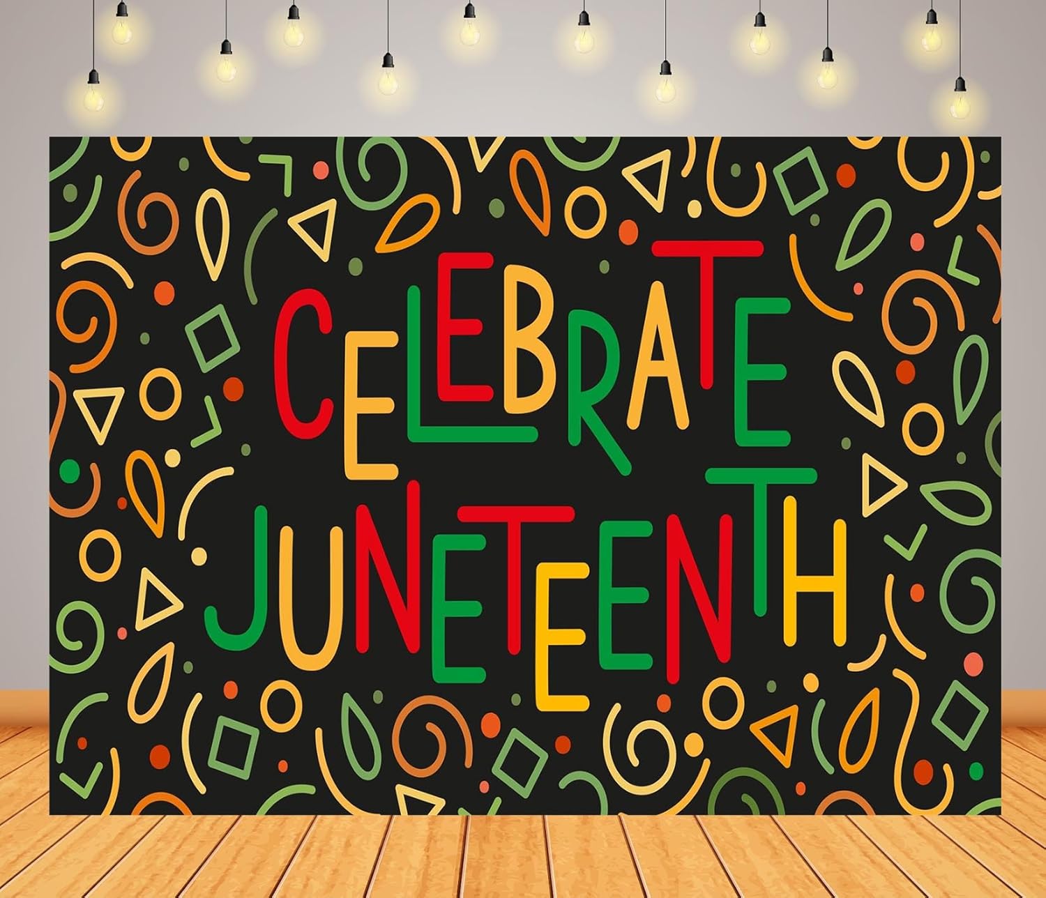 Amazon.com : Loccor 10x8ft Fabric Juneteenth Backdrop African American ...