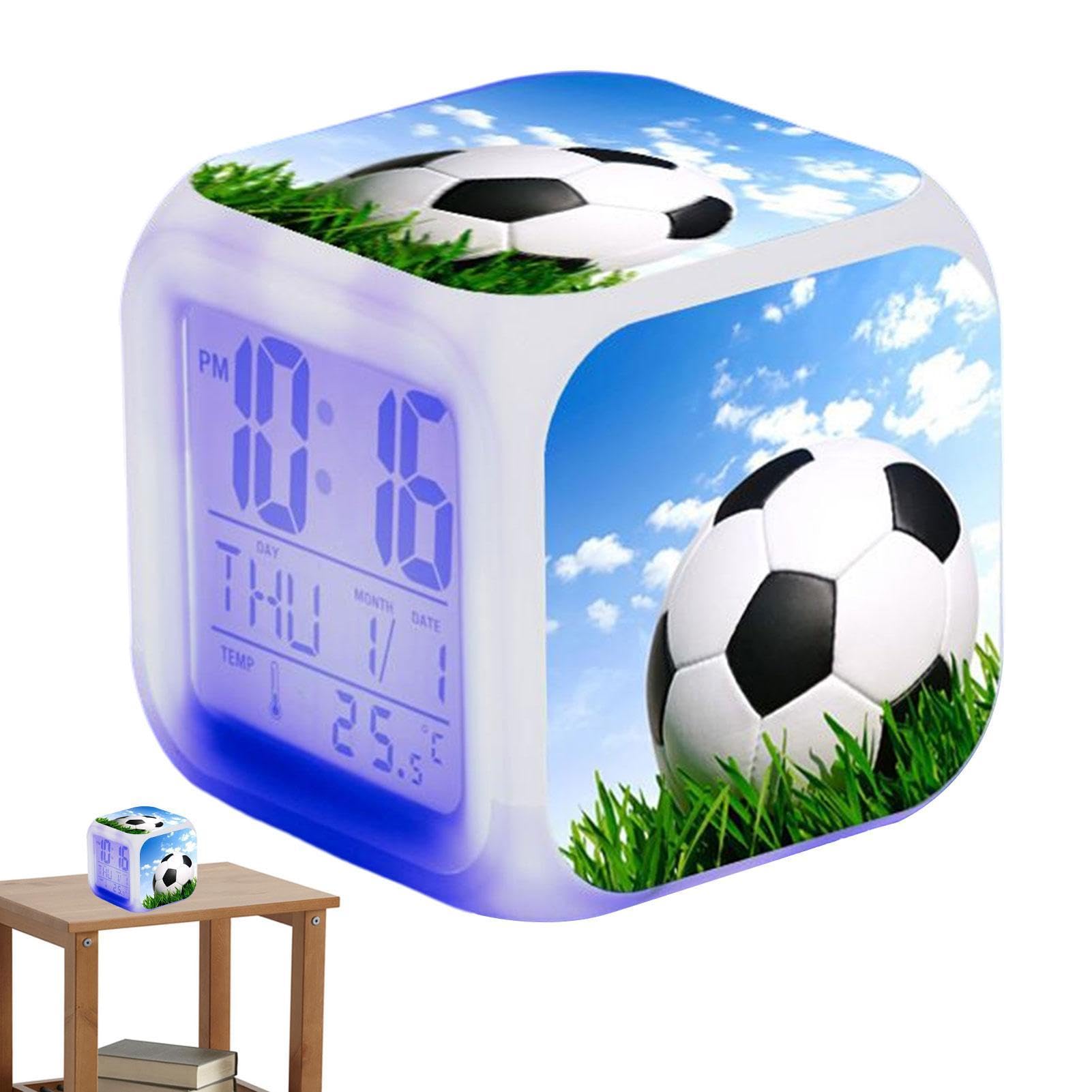 Soccer Alarm Clock, Football Alarm Clock Digital Alarm Clock, Glowing ...