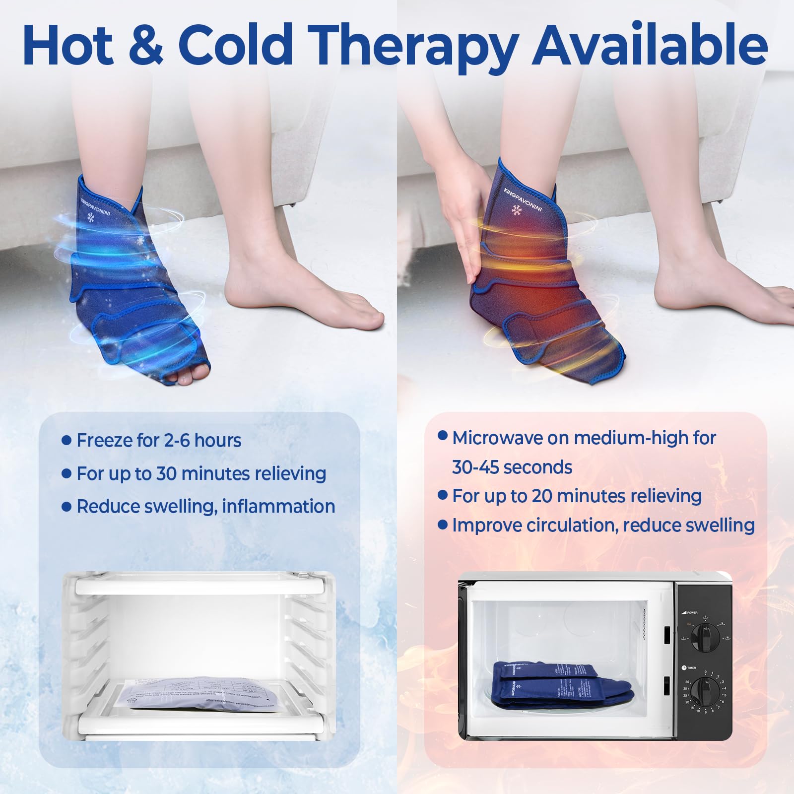 Snapklik.com : KingPavonini Ankle Foot Ice Pack Wrap For Sprained Ankle ...