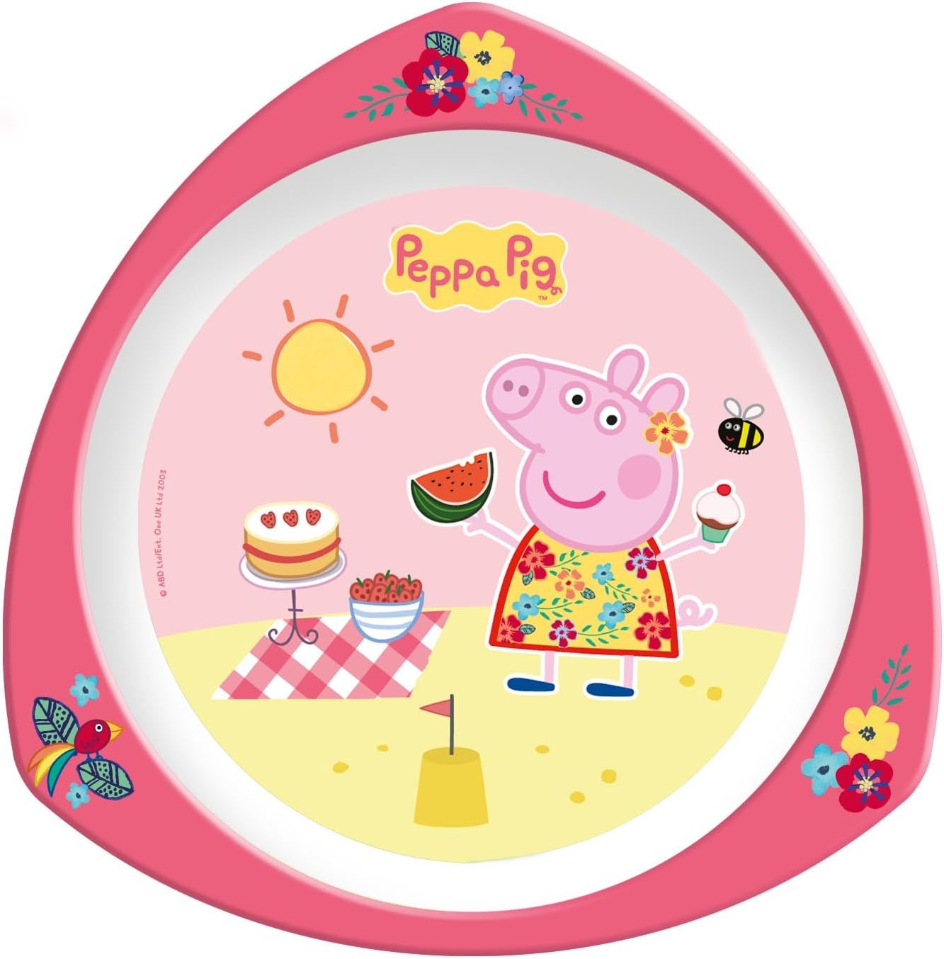 Spearmark Peppa Pig Tropical Triangle Plate : Amazon.co.uk: Home & Kitchen