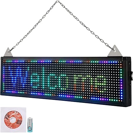 Amazon.com : VEVOR LED Scrolling Sign, 27" x 8" WiFi & USB Control ...