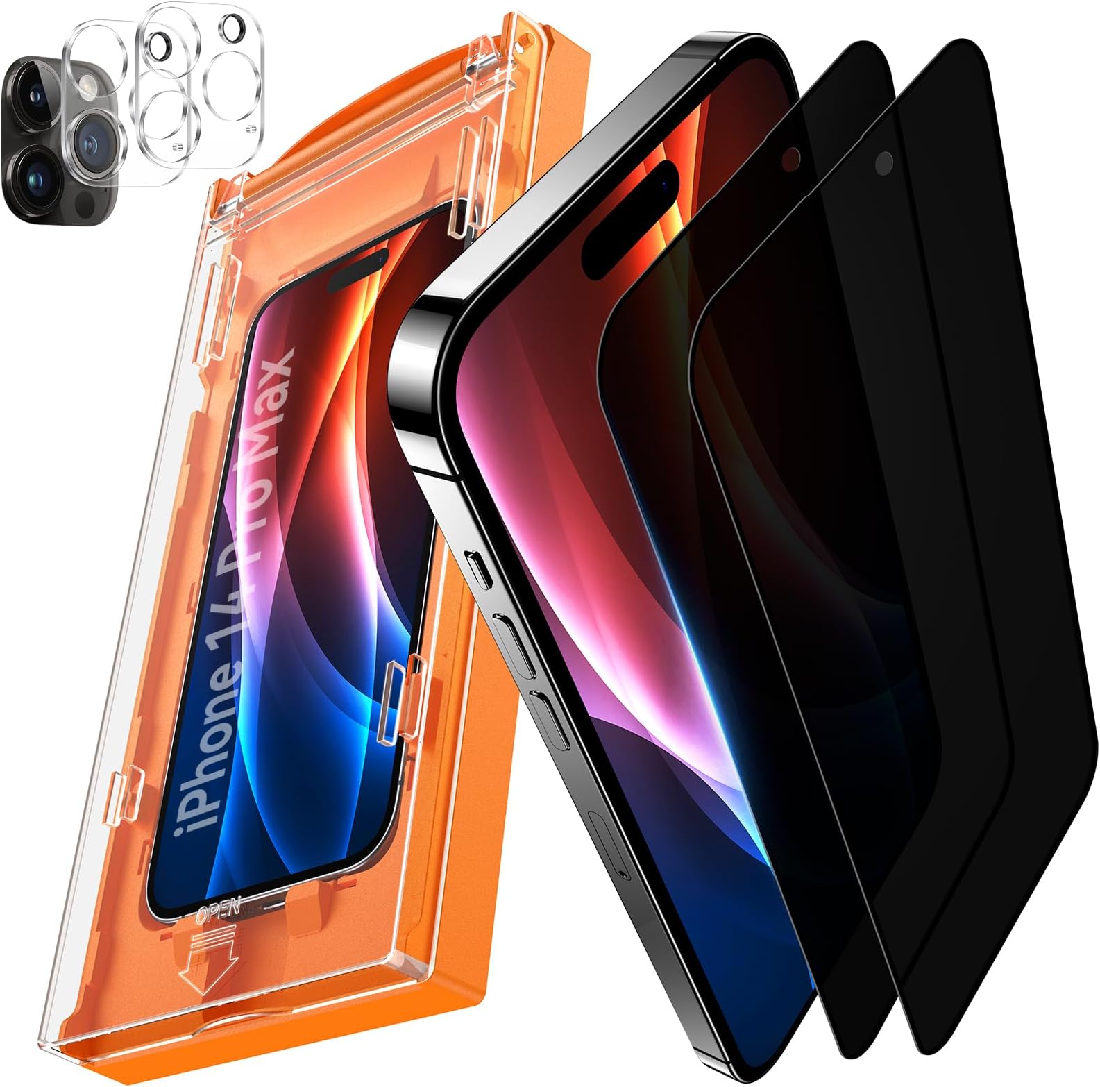 Amazon.com: DIMONCOAT 2+2 Packs for iPhone 14 Pro Max Privacy Screen ...