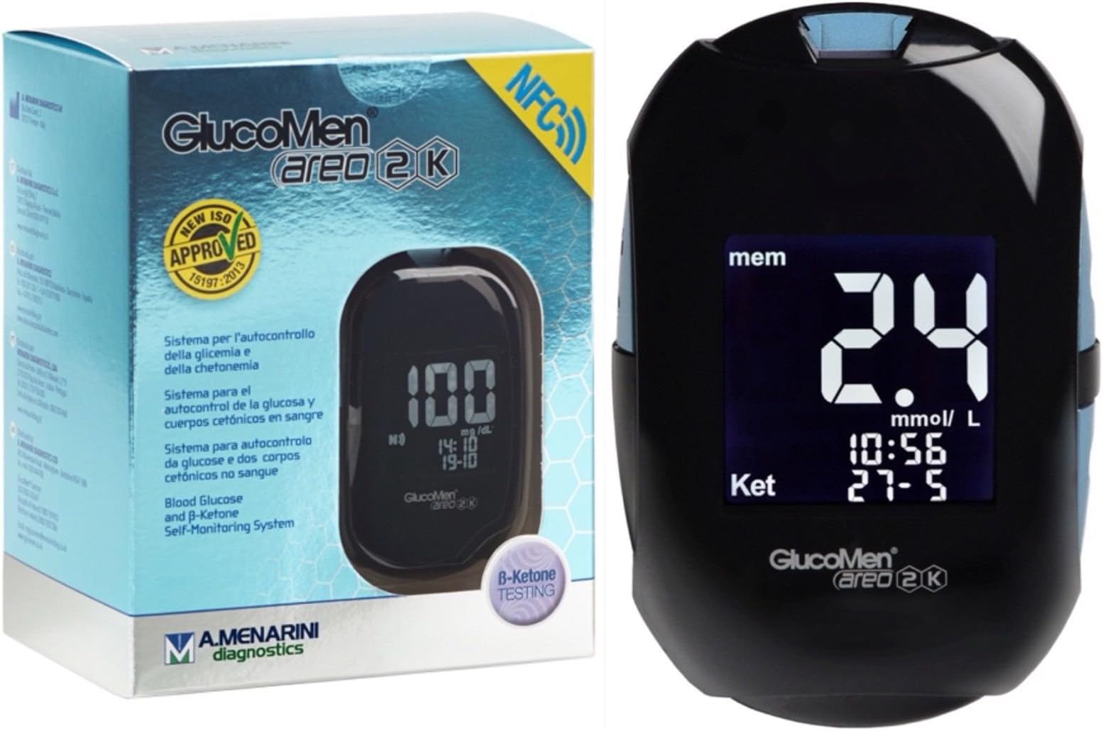 GLUCOMETRO GLUCOMEN AREO 2K : Amazon.it: Salute e cura della persona