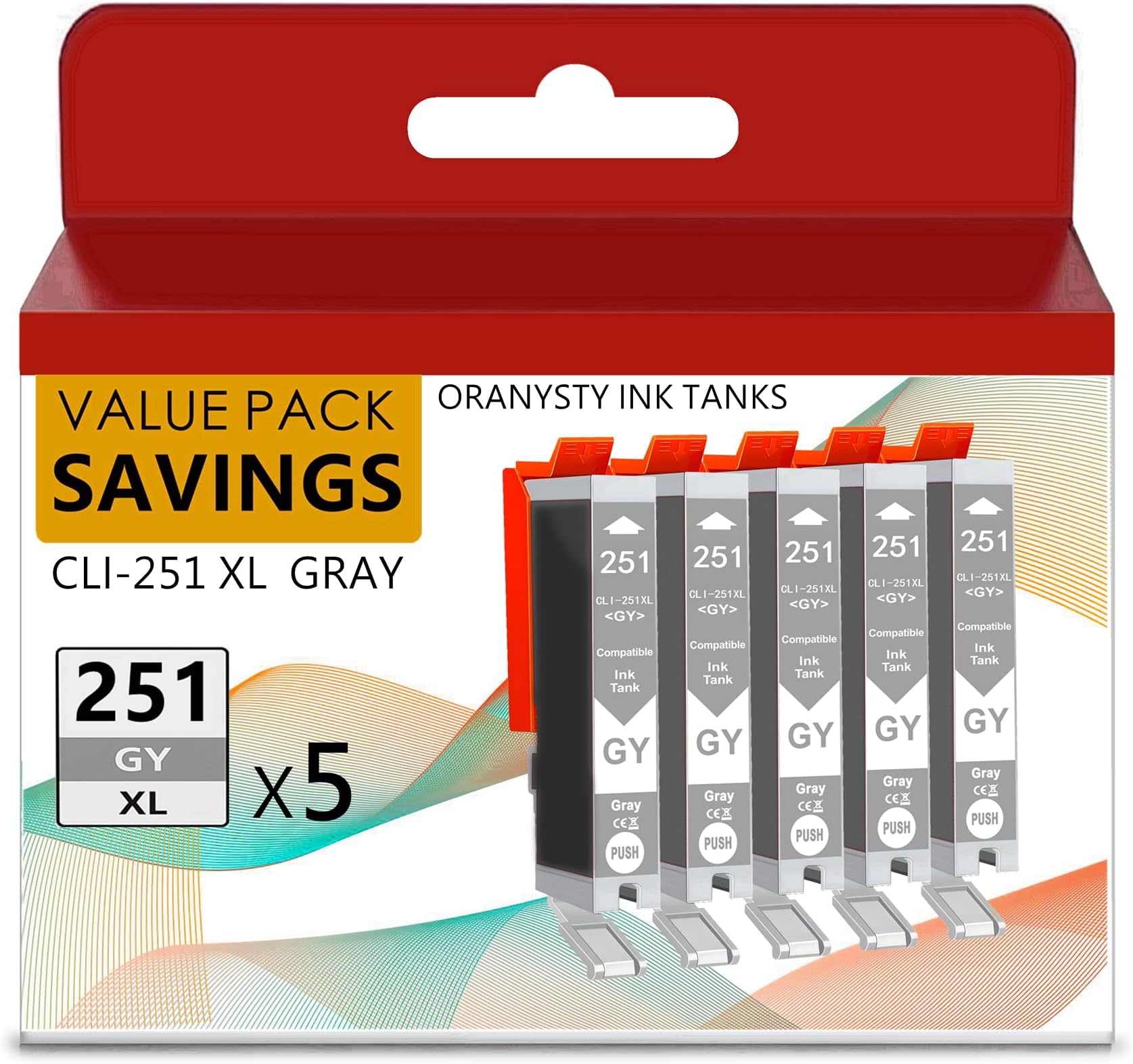 Amazon.com: CLI-251XL Gray Ink Cartridge Replacement for Canon 251XL ...