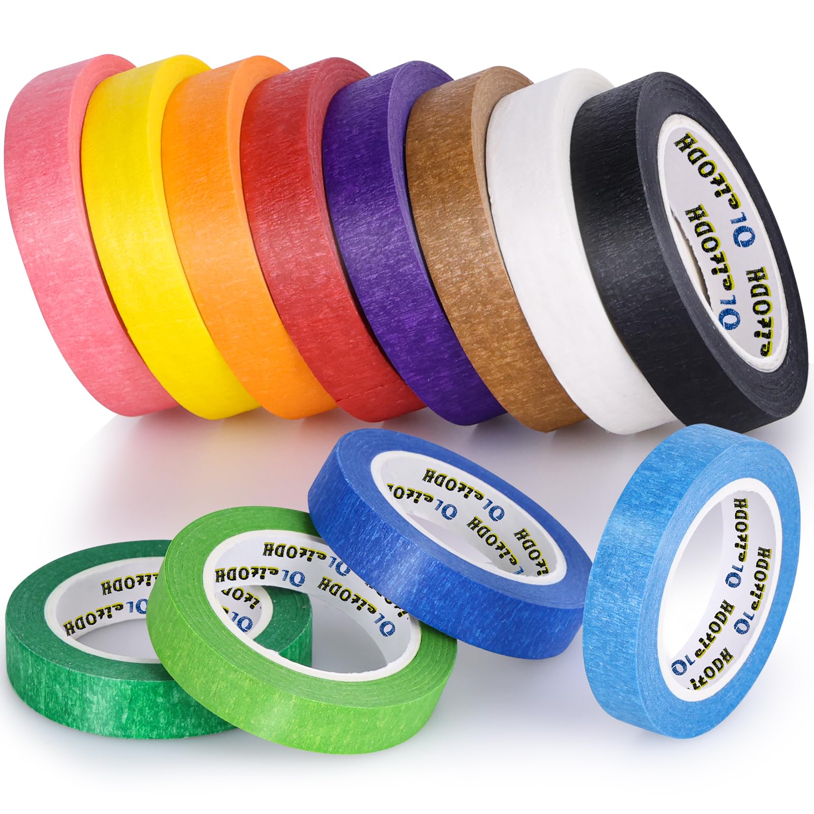 Masking Tape 1 Inch Wide SEISSO 10 Pack Bright Colored Masking Tape, 1 ...