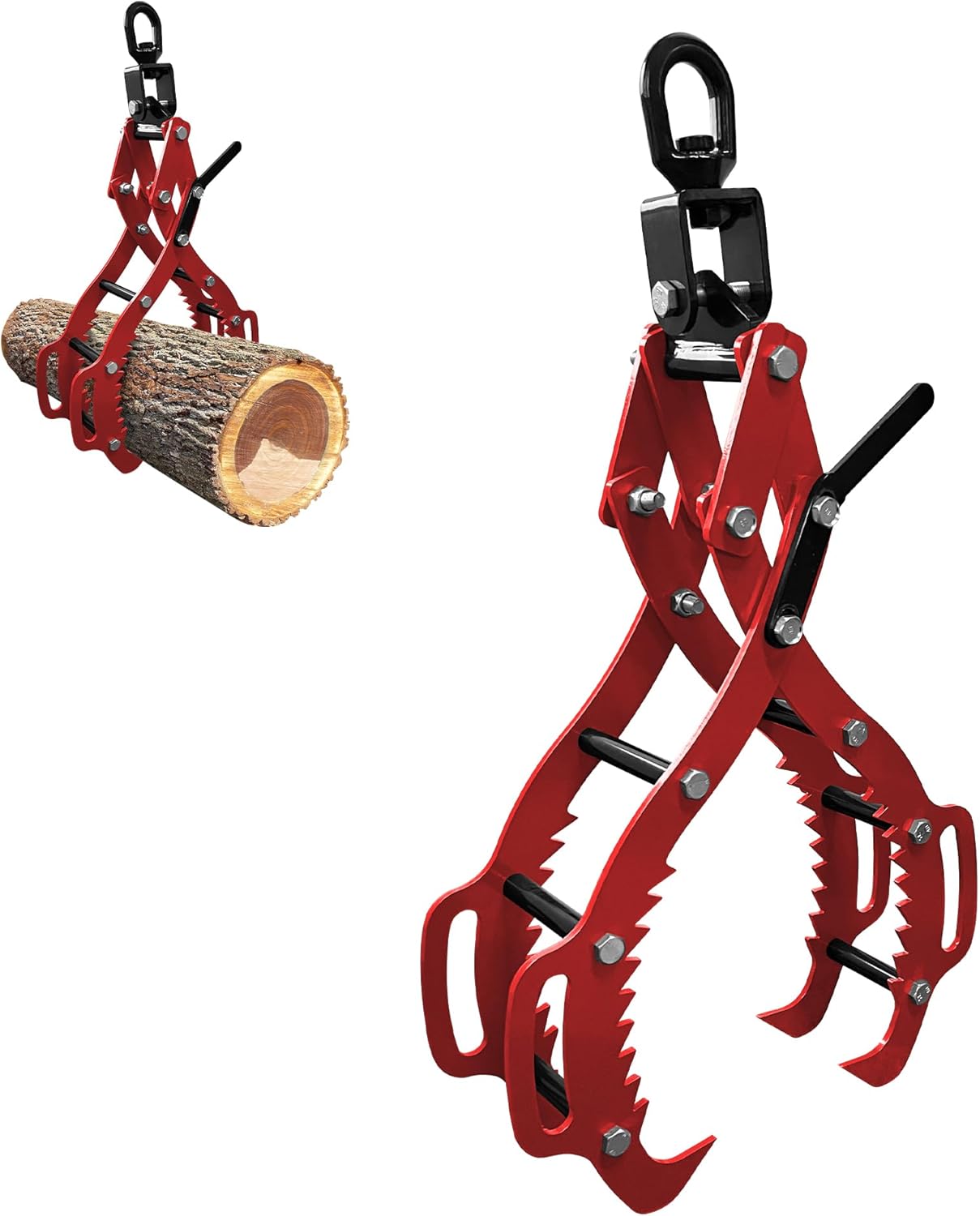 Log Lifting Tongs, 30/32 inch 4 Claw Log Grapple Tools for Logging Tongs timber claw hook, Eagle ...