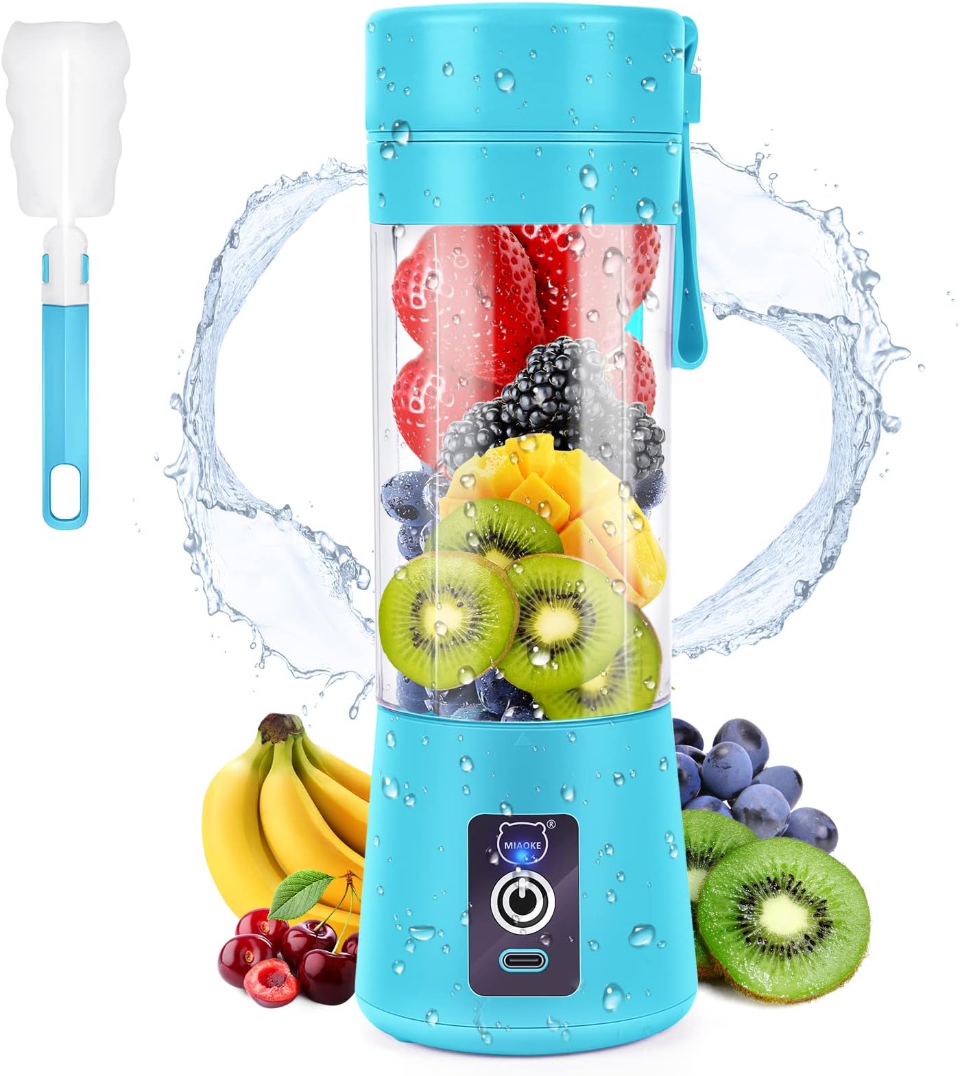 Baomifa Licuadoras Portátil con 6 Cuchillas, 380 ml Mini Vaso Licuadora ...