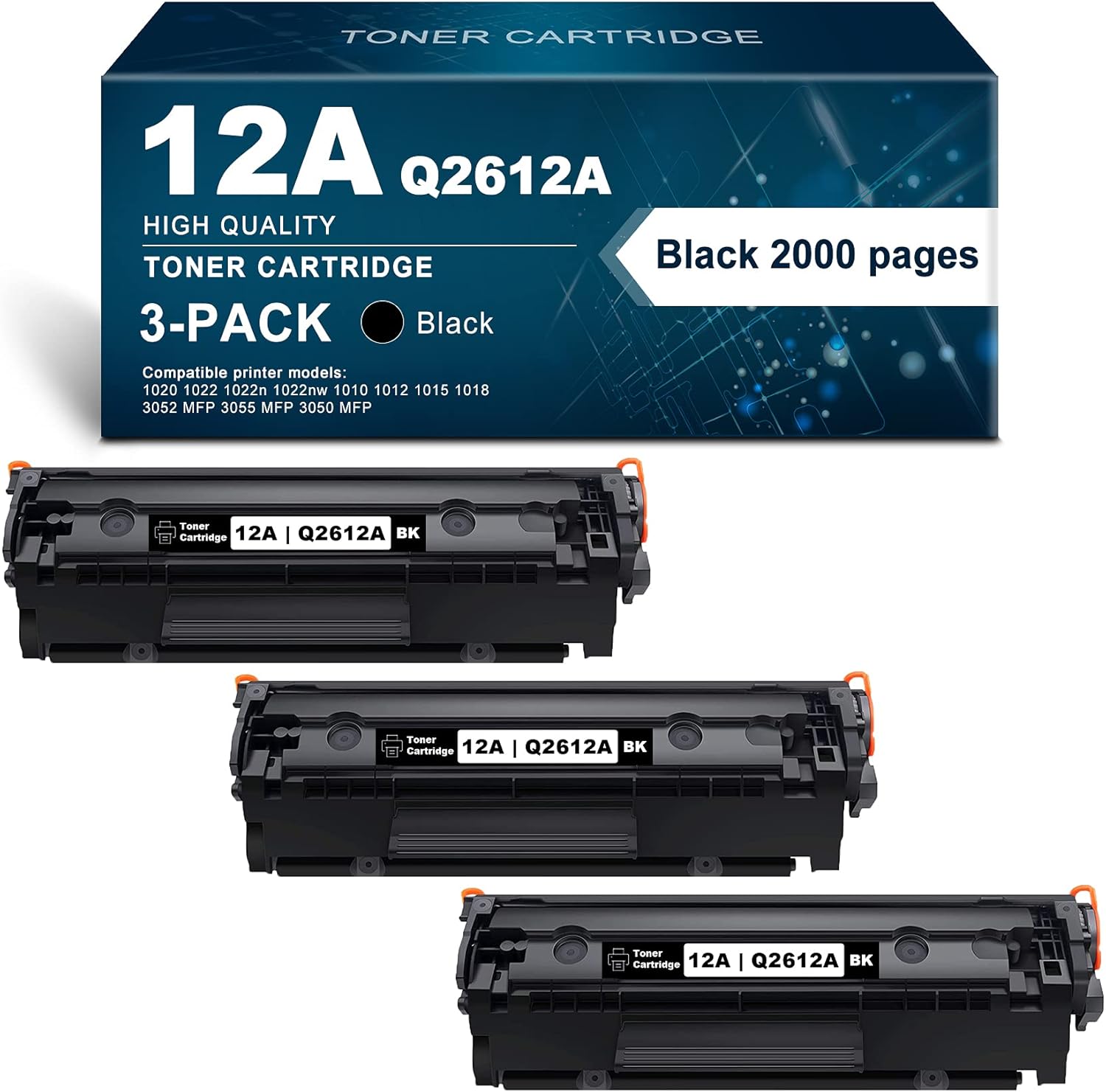 Amazon.com: 12A Toner 3 Pack Compatible 12A|Q2612A Ink Cartridge ...