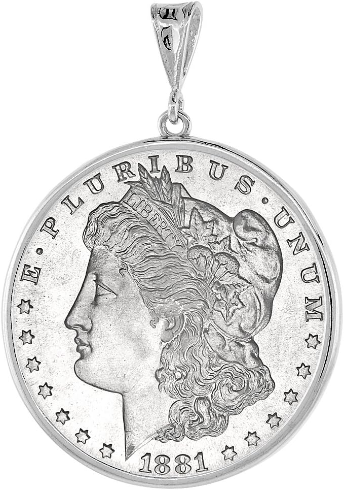 Amazon.com: Sterling Silver Dollar Bezel 38 mm Coins Prong Back Round ...