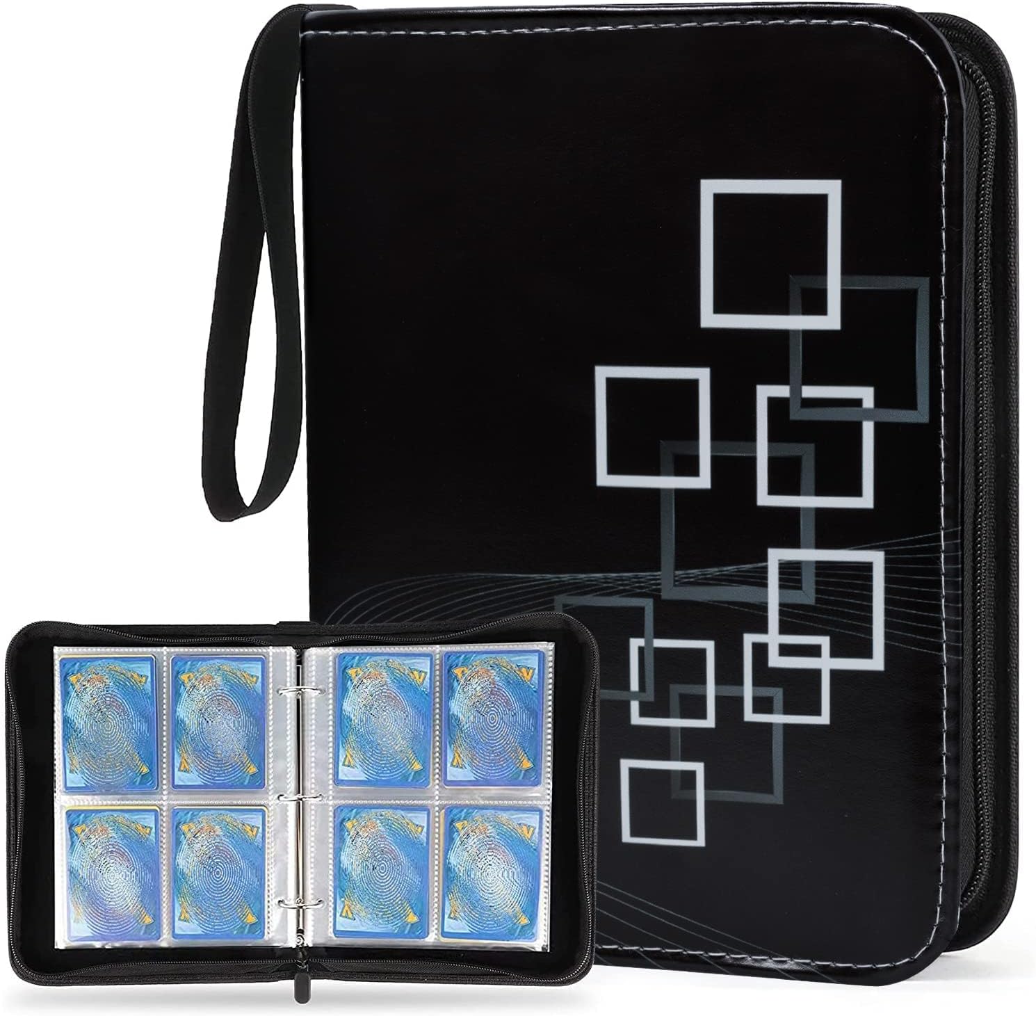 Amazon.com: Card Binder Trading Cards Case with 55 Sleeves 4-Pocket ...