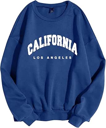 Sudaderas de California de Los Ángeles para mujer, ropa de cuello ...