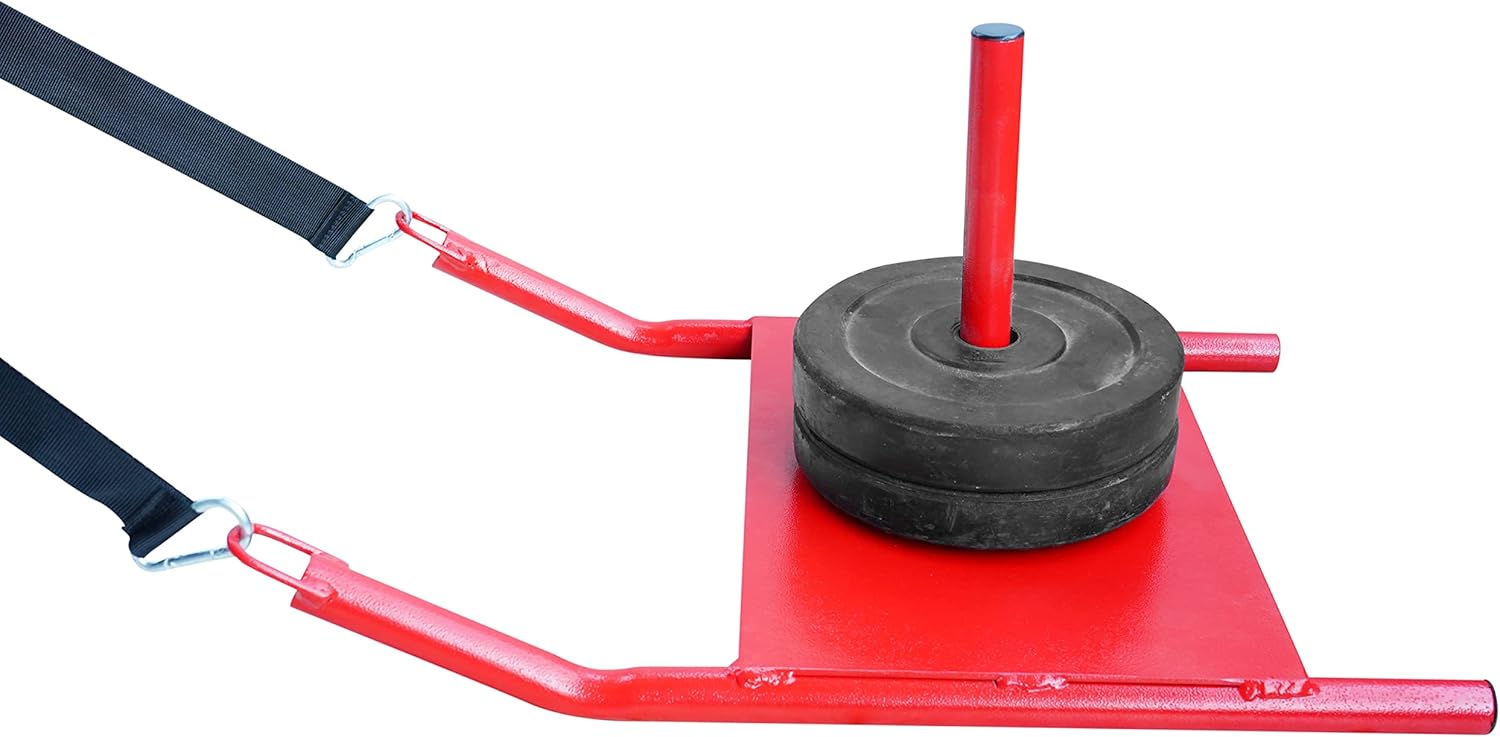 Amazon.com : SPORTAXIS Fitness Sled with Padded Harness - Heavy Duty ...