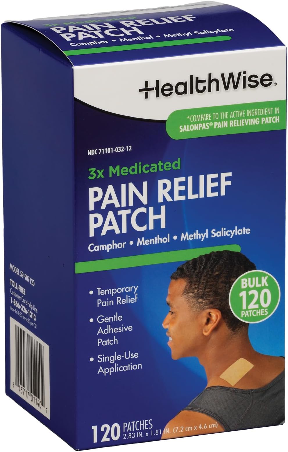 Amazon.com: HealthWise Targeted Pain Relief Medicated Patch | Neck ...