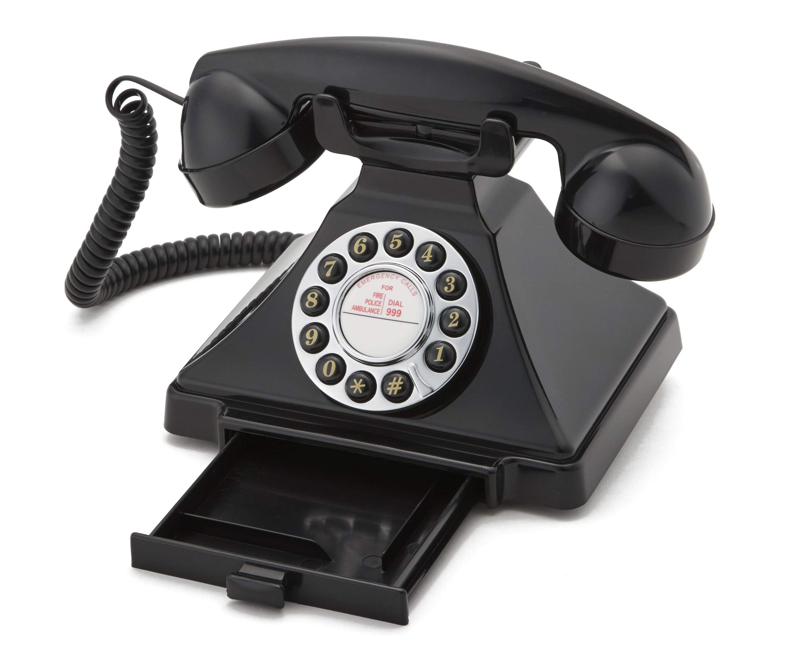 Buy GPO Carrington Classic Retro Push-Button Phone - Pull-Out Tray ...