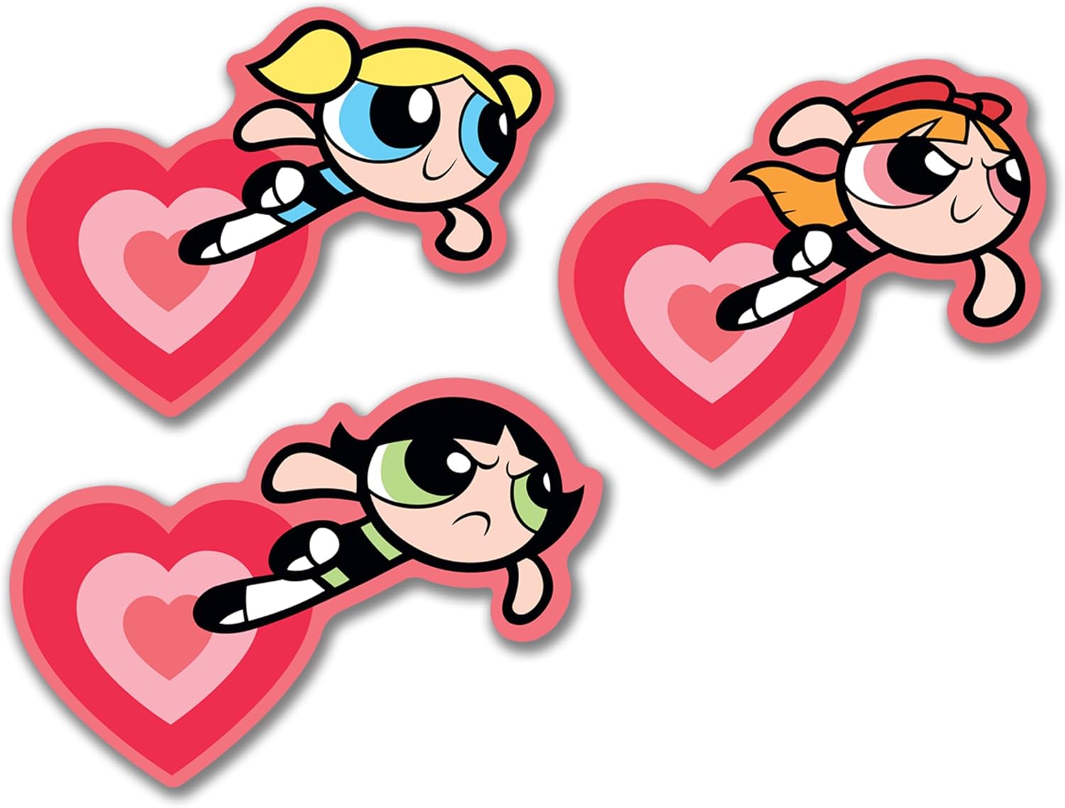 Amazon.com: Elektroplate Officially Licensed Powerpuff Girls Heart Trio ...
