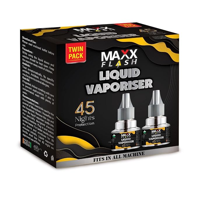 MAXX FLASH Liquid Vaporizer, Machine Refills (45ml each) | Twin Pack ...