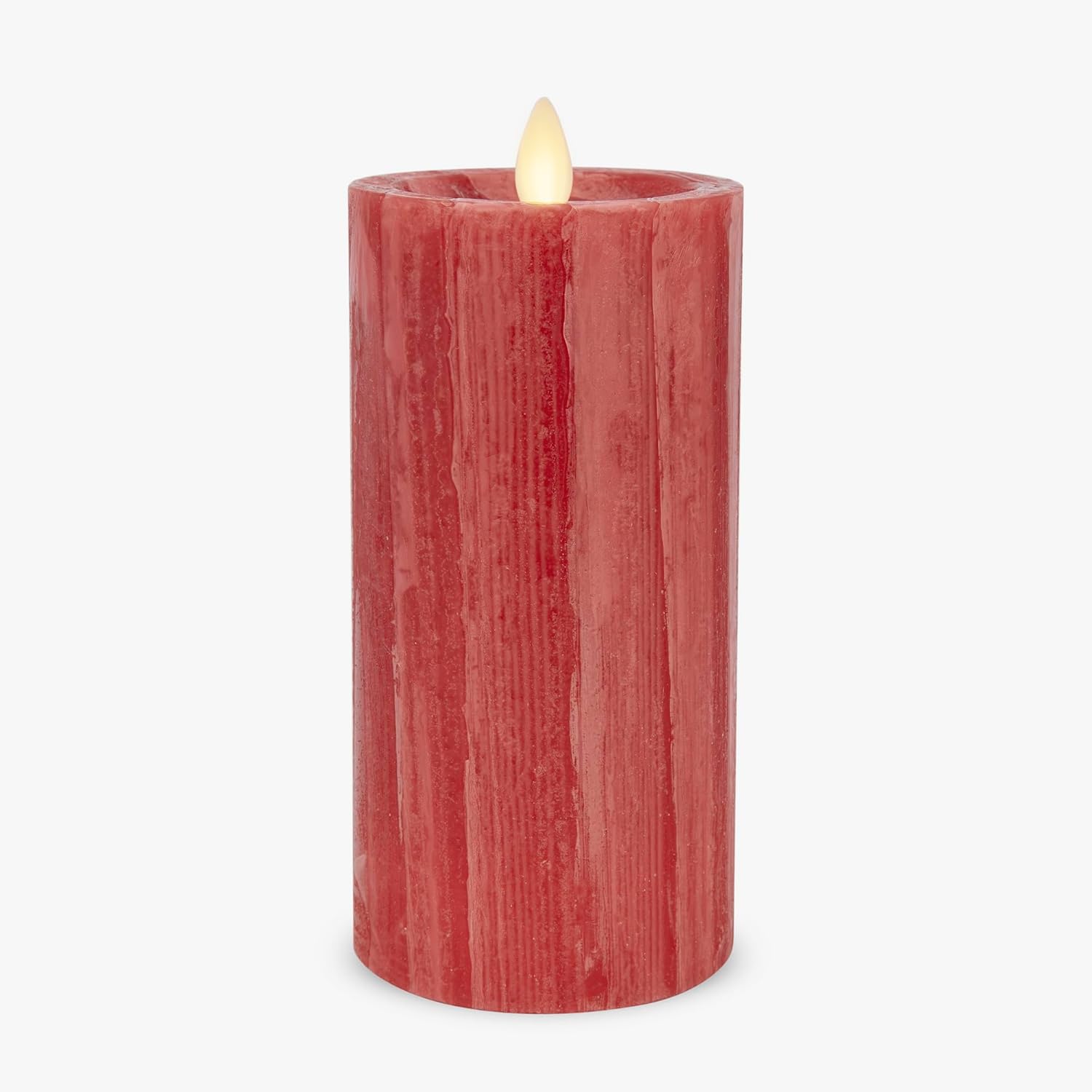 Amazon.com: Luminara Selenite Looking Flameless Candle, Holiday Red 3 ...
