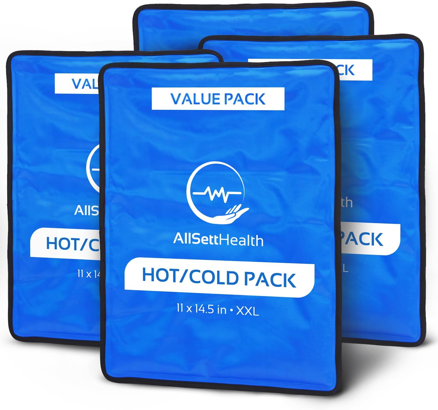 4 Pack XXL Reusable Hot and Cold Gel Ice Packs for Injuries | Cold ...