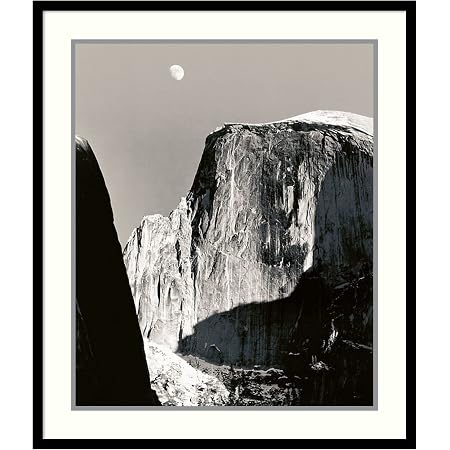 Amazon.com: Framed Art Print, 'Half Dome, Winter - Yosemite National ...