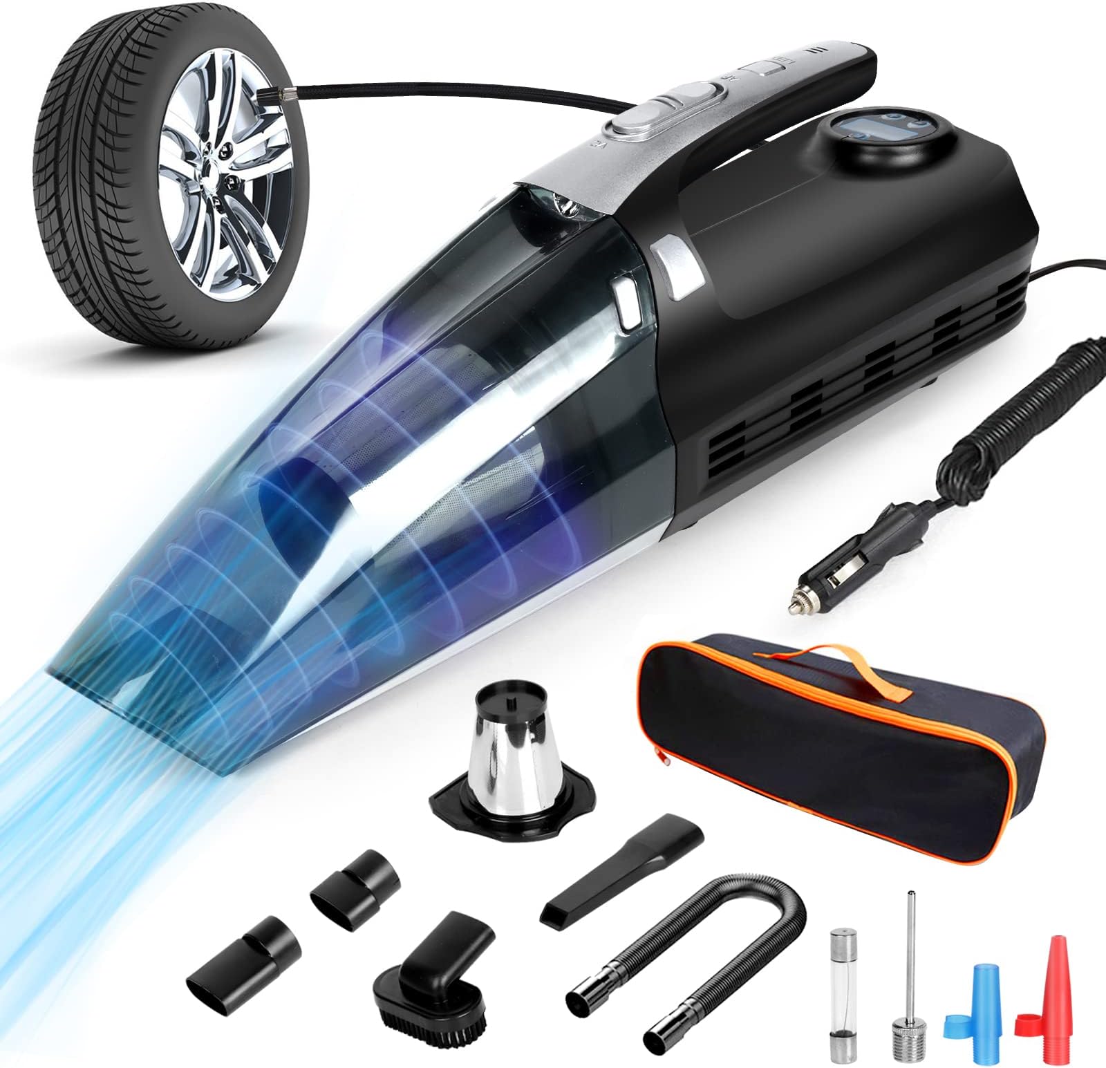 Amazon.com: XSUPER 4-in-1 Handheld Car Vacuum Cleaner, 7000Pa Portable ...