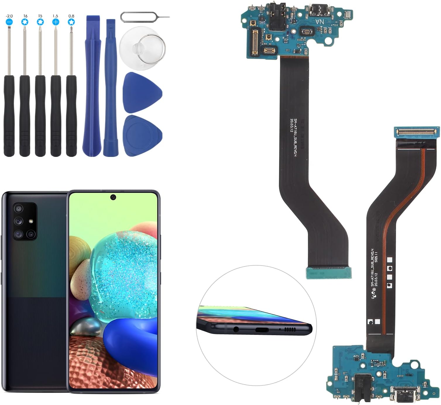 Amazon.com: USB Charging Port for Samsung Galaxy A71 5G A716U Dock Connector Charger Board Flex ...