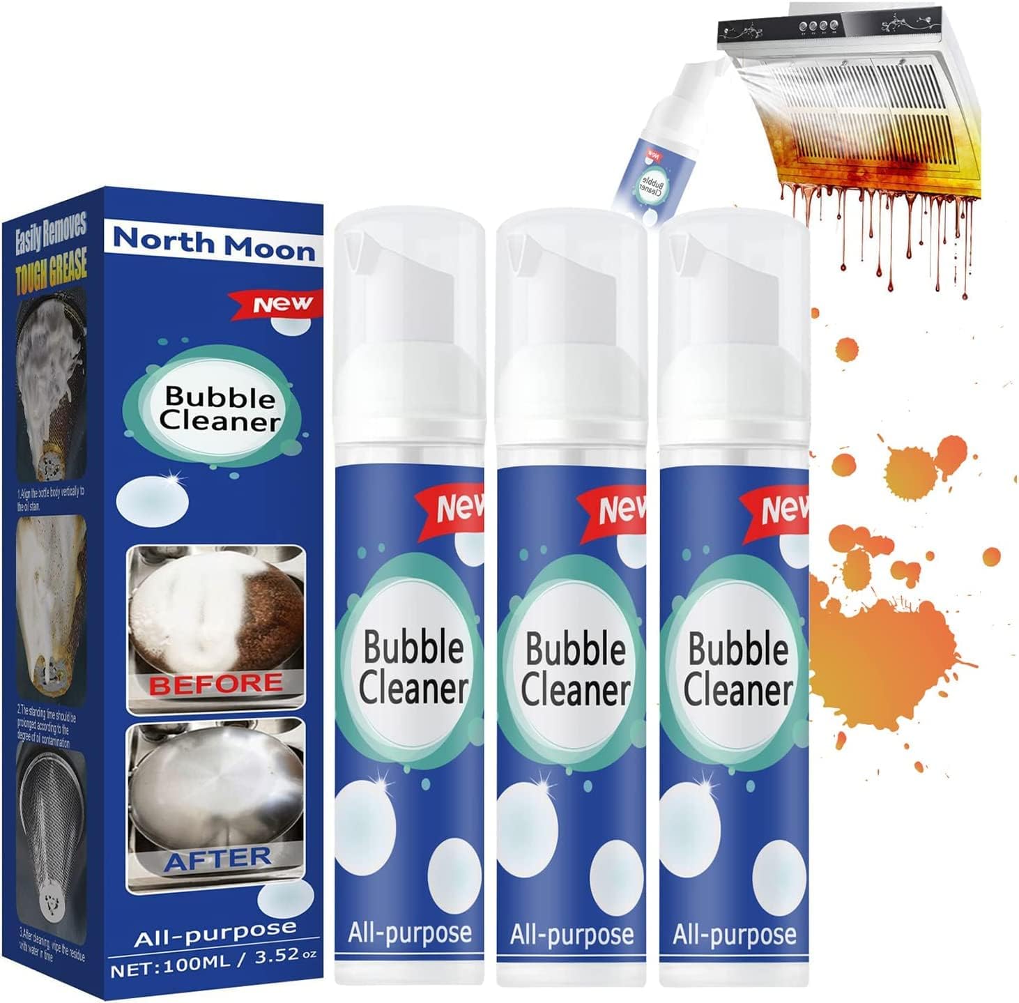 Foaming Heavy Oil Stain Cleaner,Powerful Stain Removing Foam Cleaner ...