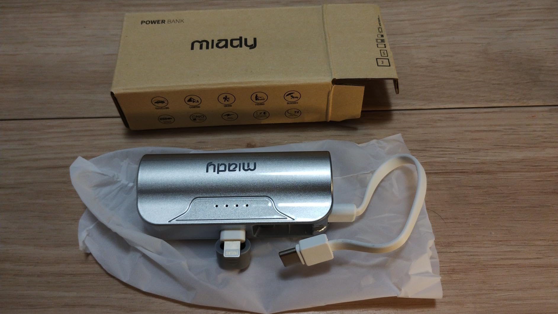 Amazon | Miady モバイルバッテリー iPhone モバイルバッテリー 軽量 小型5000mAh携帯充電器 Type-C出力/入力 ...