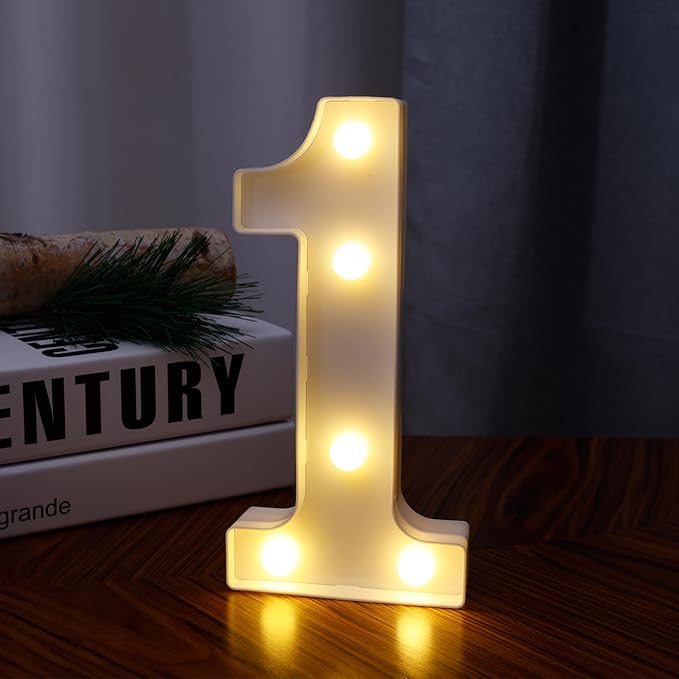 Amazon.com: Led Marquee Light Up Numbers, 10 Numbers Light Up Lights ...