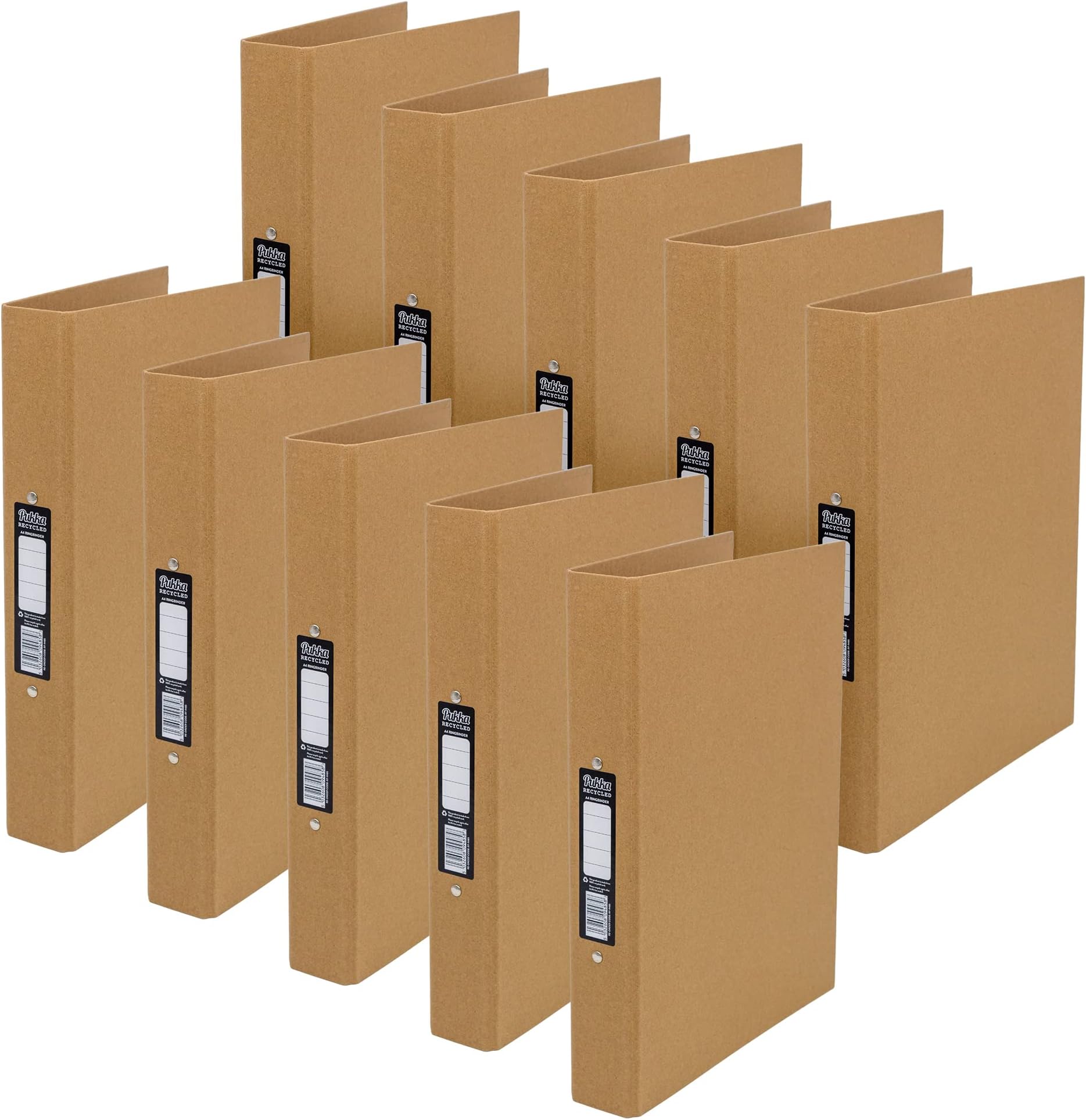 4-Ring Kraft Paper Binder A4 Cover File Folder with Metal Corner Guard ...