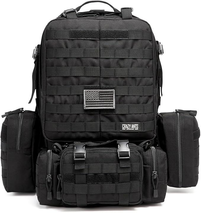 Amazon.com: CRAZY ANTS Tactical Military Backpack Rucksacks Camping ...